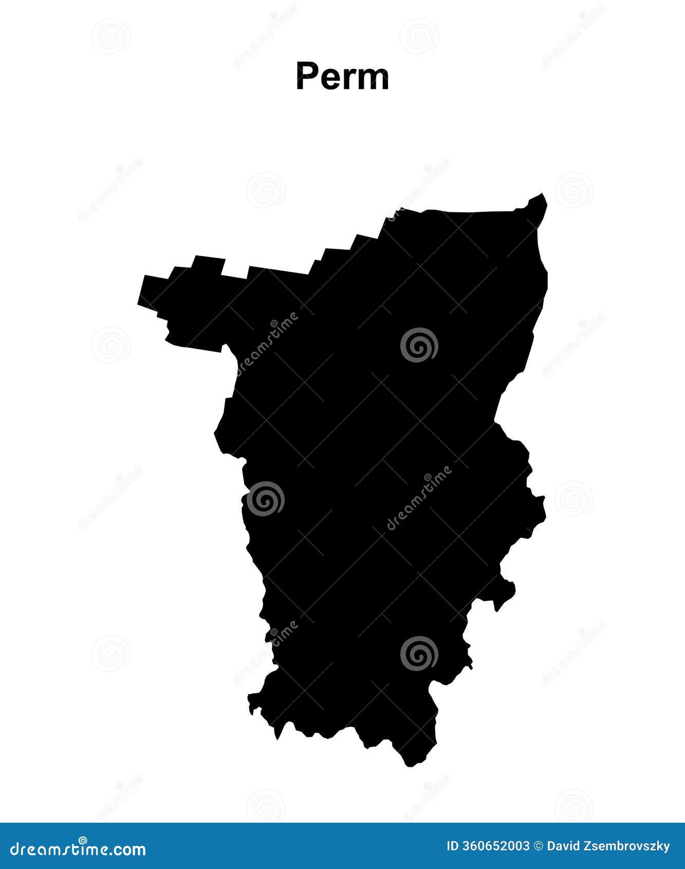 Perm Outline Map Vector Illustration | CartoonDealer.com #334733802