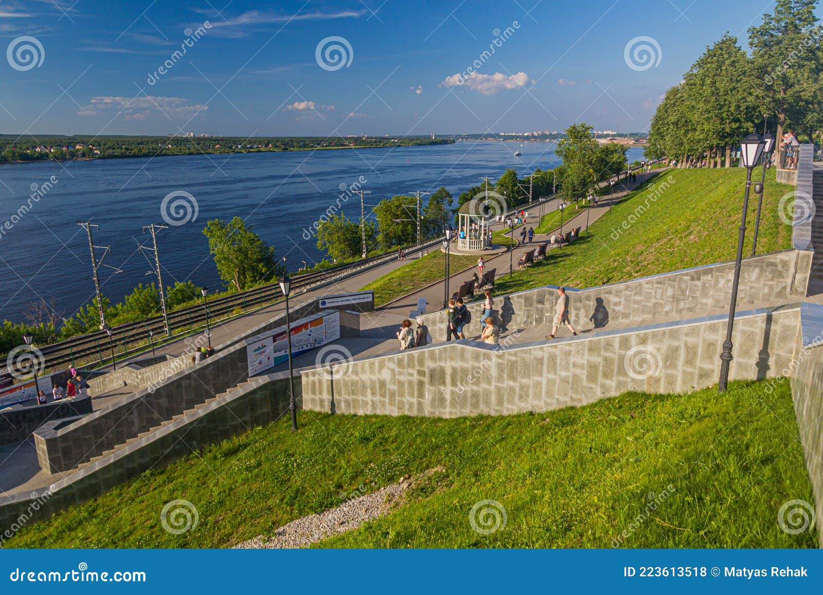 PERM, RUSSIA - JUNE 30, 2018: View of Kama River in Perm, Russ ...