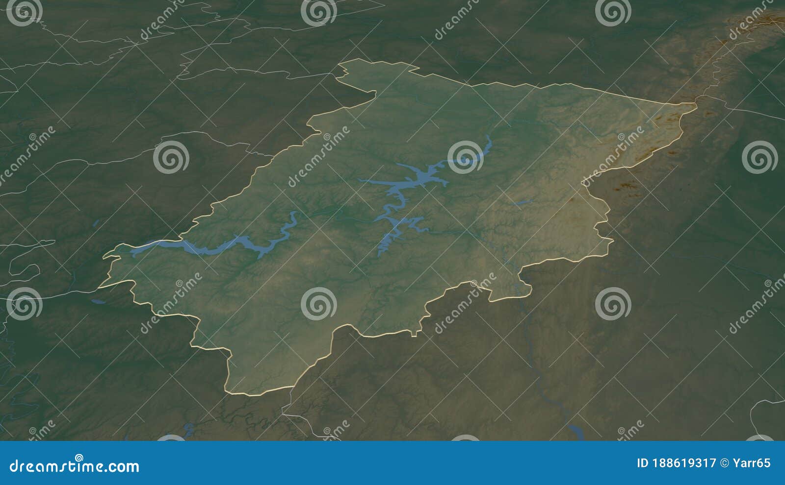 Perm , Russia - Outlined. Relief Stock Illustration - Illustration of ...