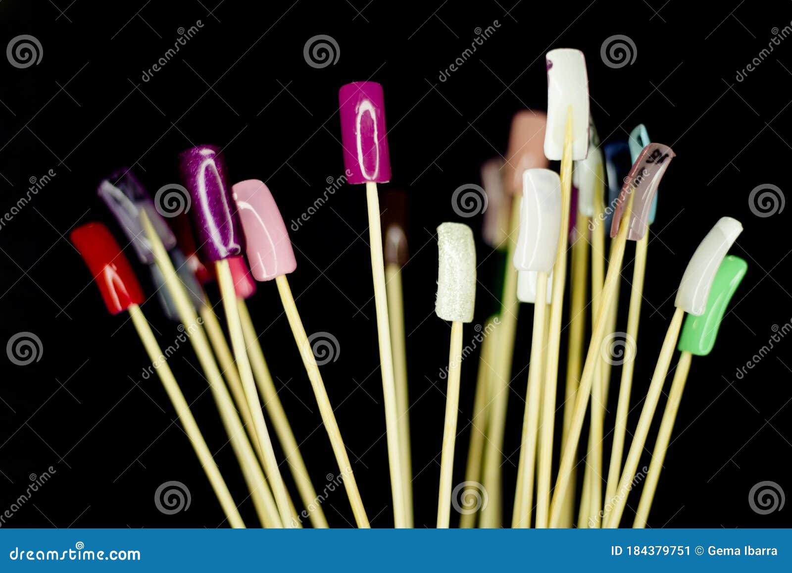 Permanent Acrylic Nail Sample. Different Designs Royalty-Free Stock ...