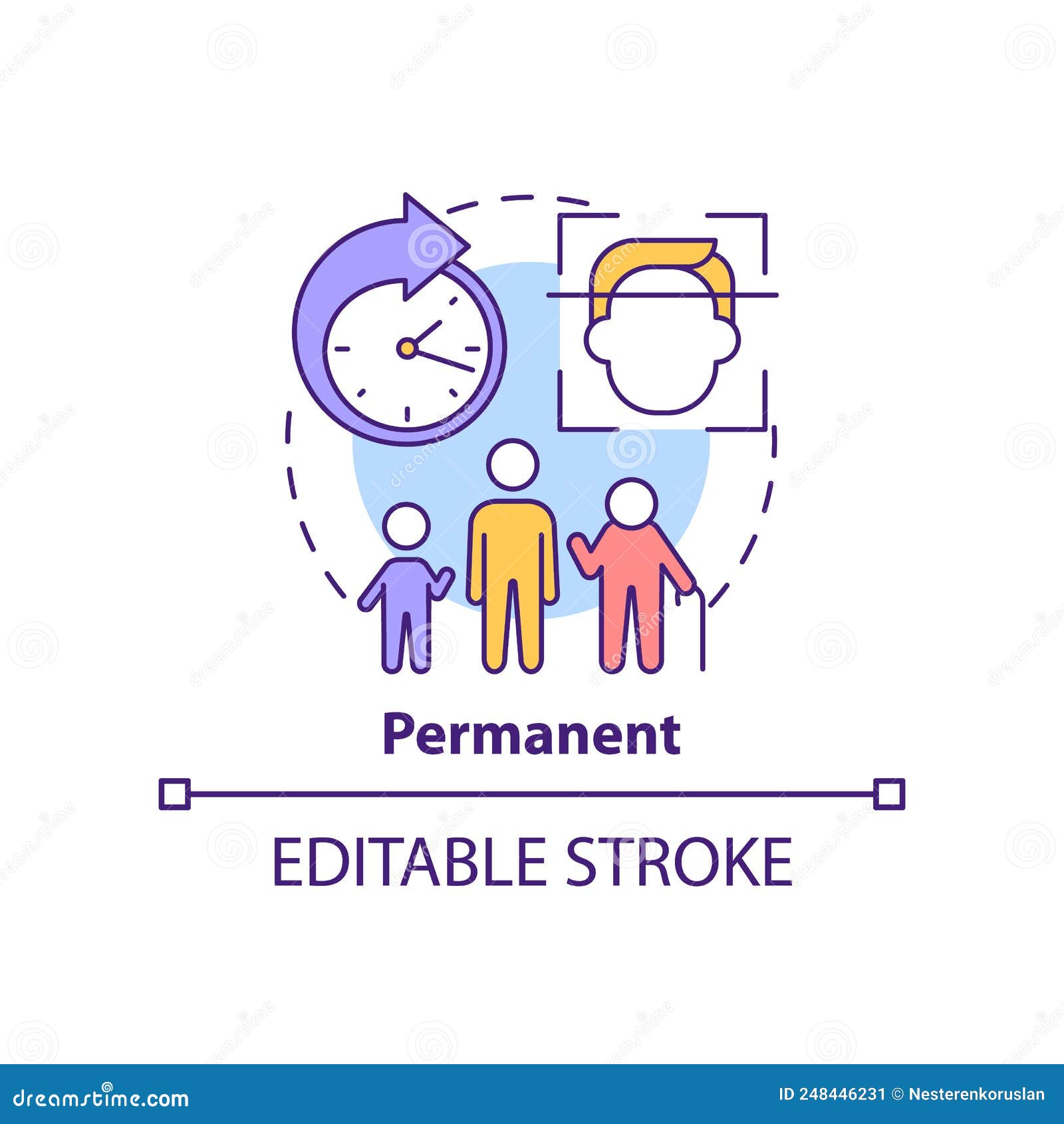 Permanent concept icon stock vector. Illustration of access - 248446231