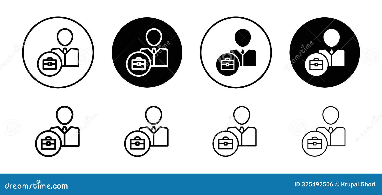 Permanent Employee Vector Icon Set Collection. Permanent Employee ...