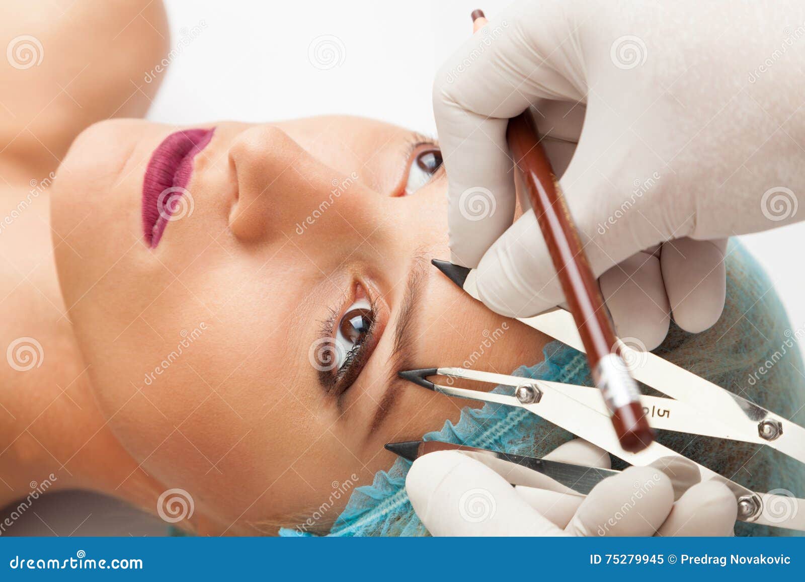 Permanent Eyebrows Japanese Style Stock Image - Image of making ...