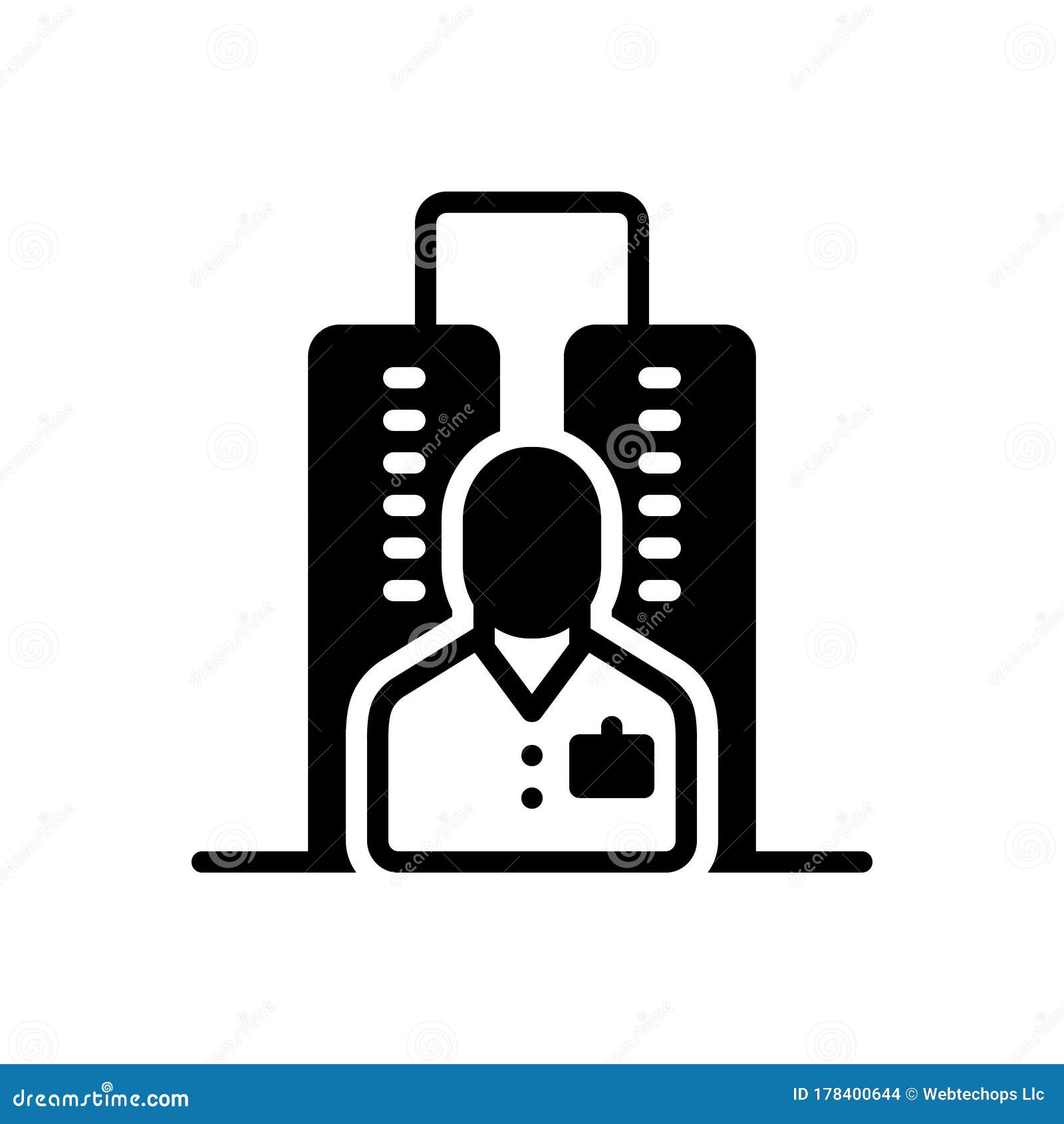 Black Solid Icon for Permanent, Lasting and Building Stock Vector ...