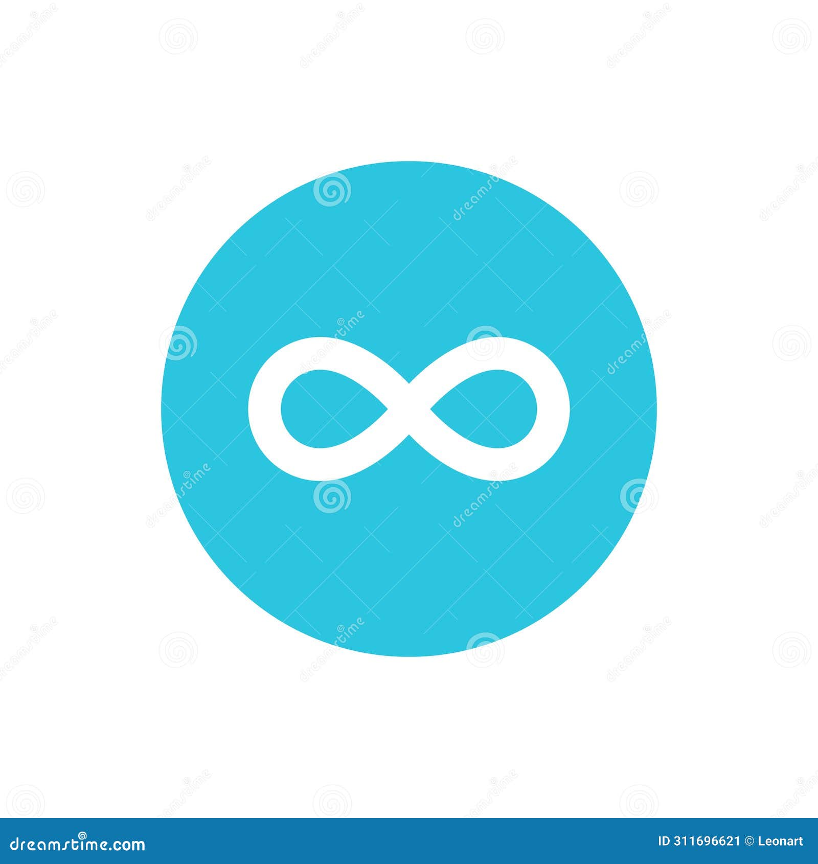 Eternity Icon. Mobius Line Vector Logo Infinity Symbols With Handdrawn ...
