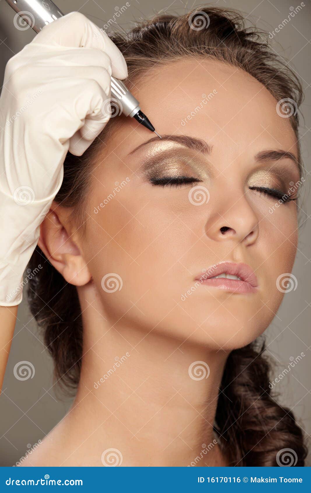 Permanent make-up stock photo. Image of adult, girl, model - 16170116