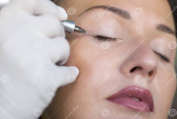 Permanent make-up stock image. Image of salon, skin, hair - 9706233