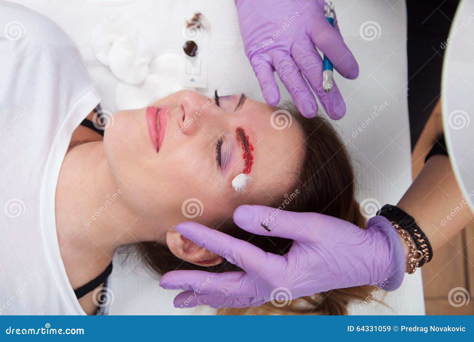 Permanent make up stock image. Image of cosmetology, female - 64331059