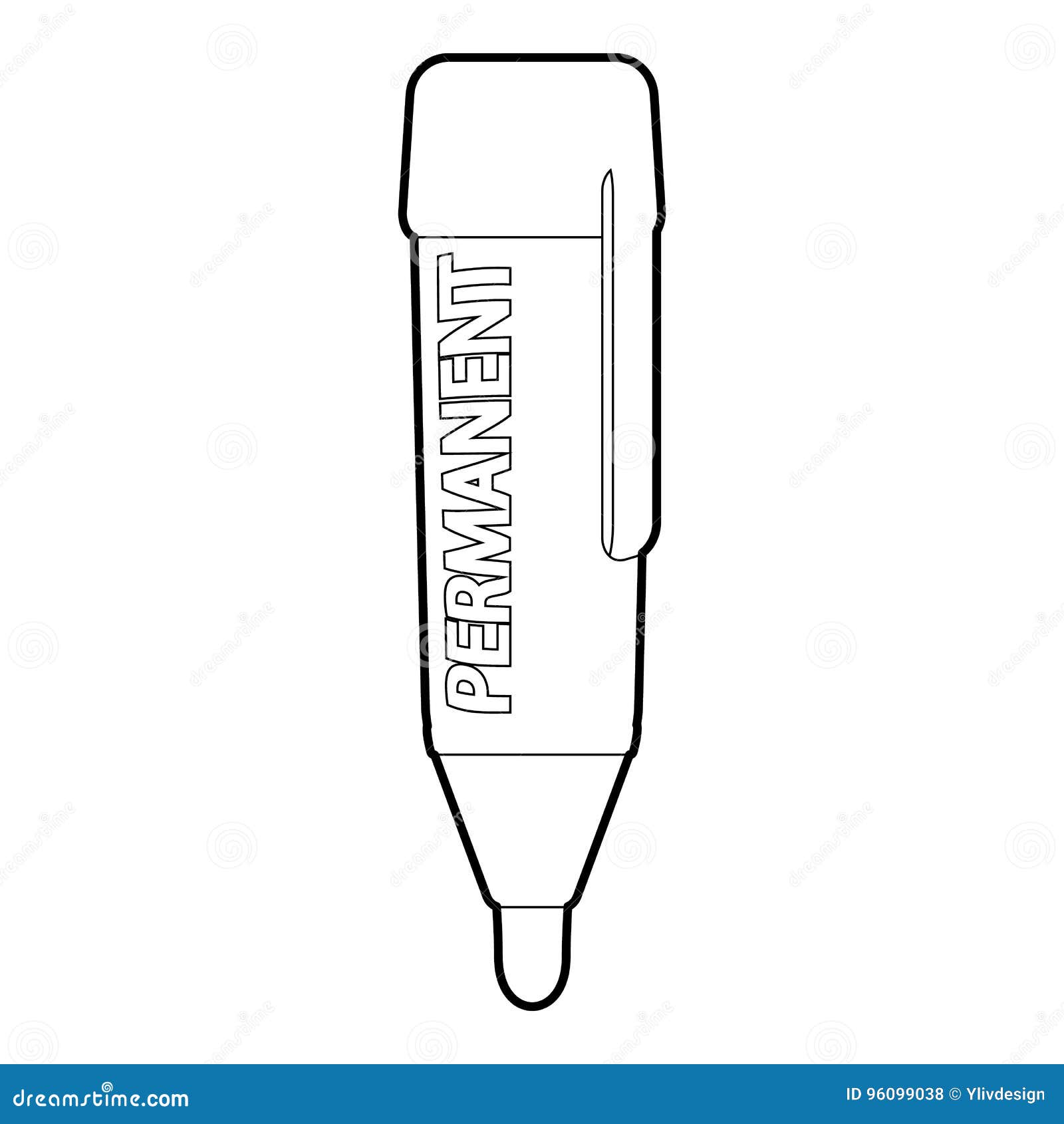 Permanent Marker Icon, Outline Style Stock Vector - Illustration of ...