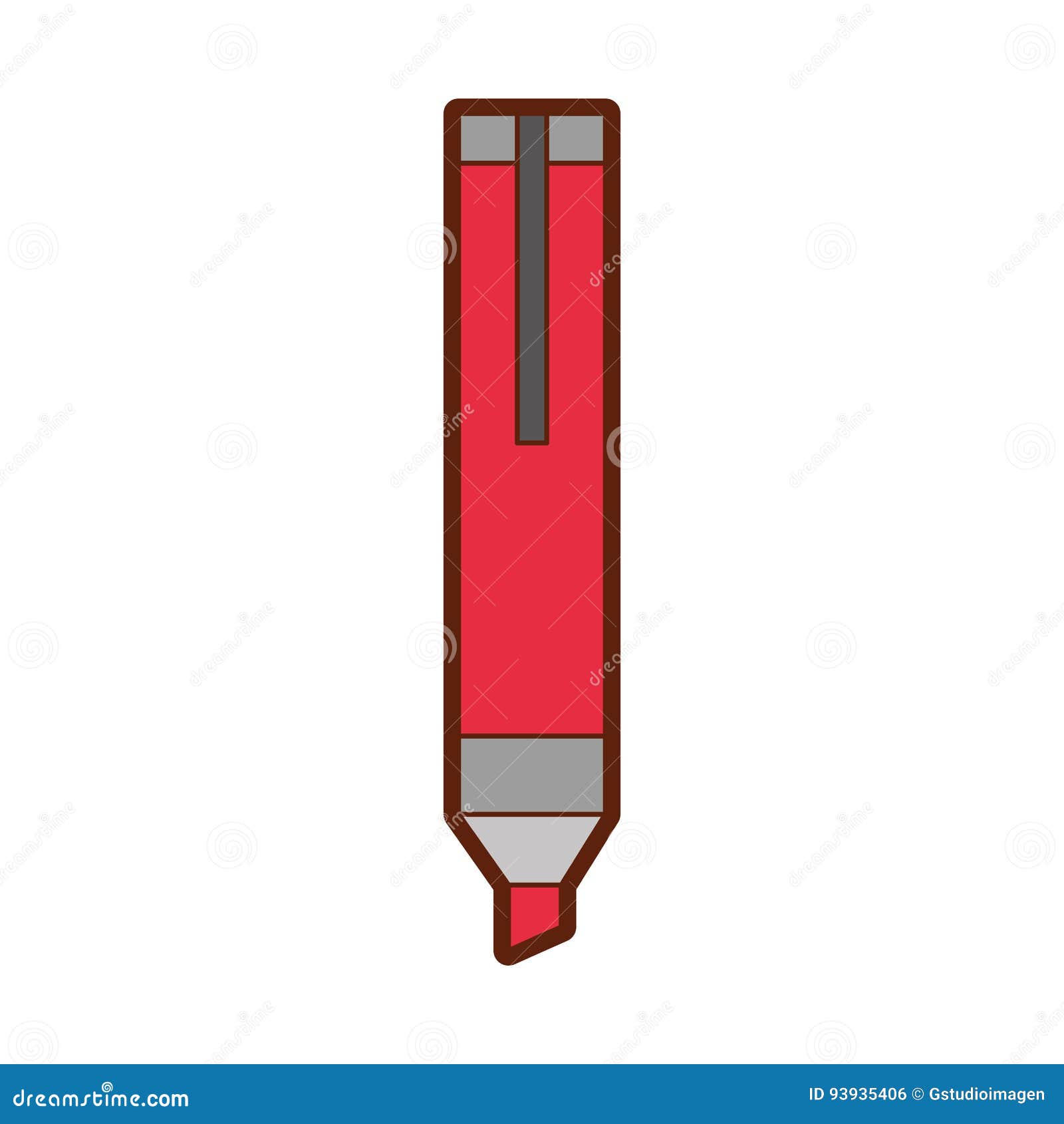 Permanent Marker Isolated Icon Stock Vector - Illustration of study ...