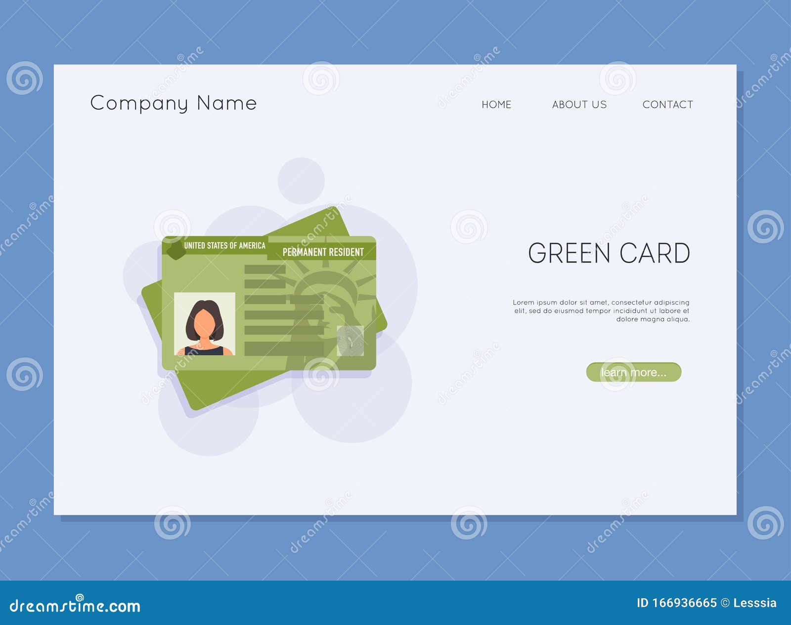 Permanent Residency Card. Isolated Vector Illustration Of A Green Card ...