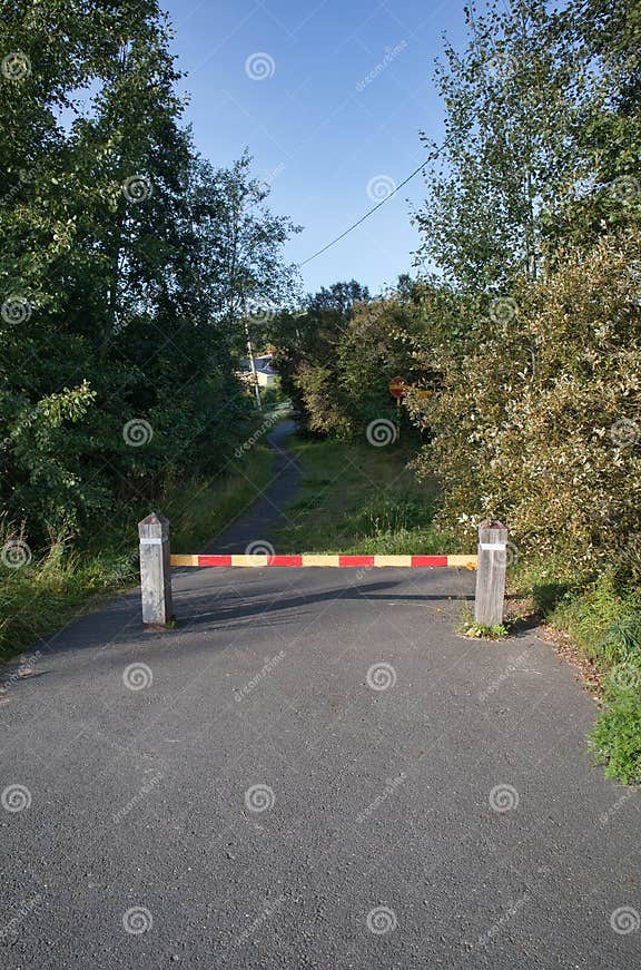 Permanent road barrier stock photo. Image of site, fence - 288169154