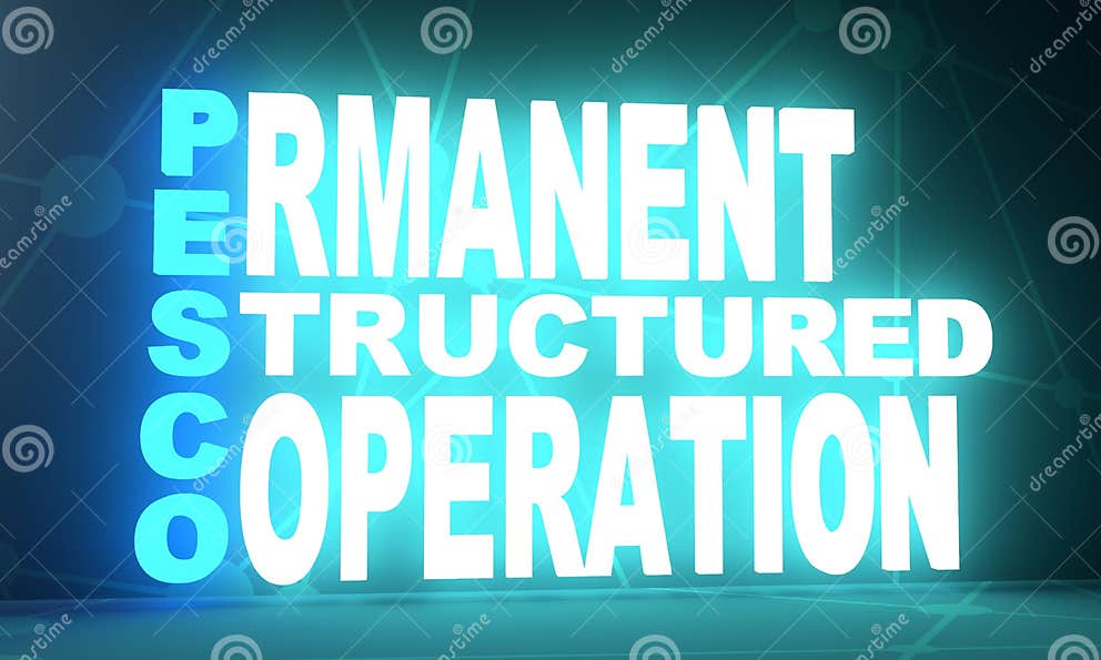 Permanent Structured Cooperation Acronym Stock Illustration ...