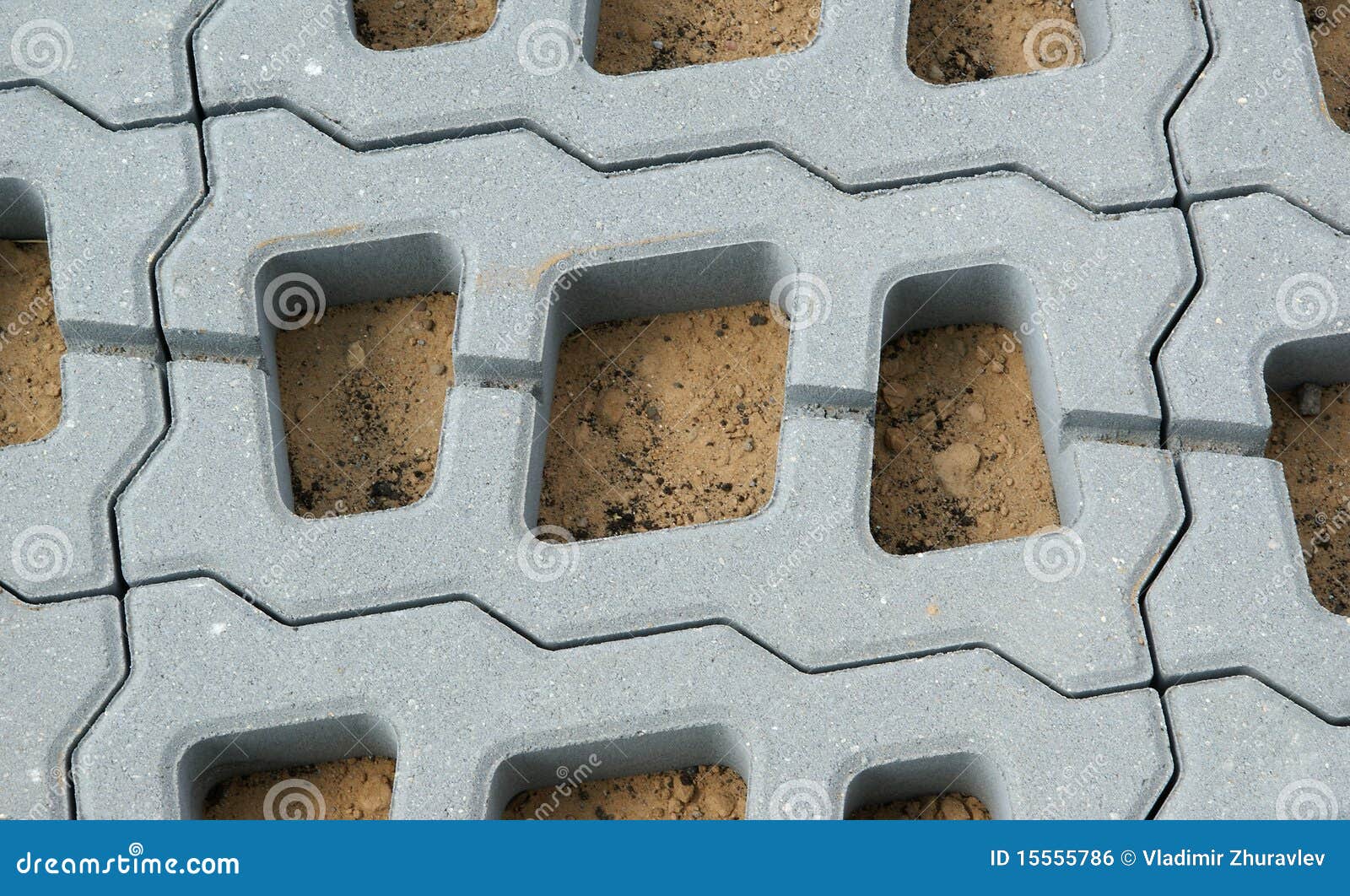 Permeable Pavers (Lawn Grid) Stock Photo - Image of scene, urban: 15555786
