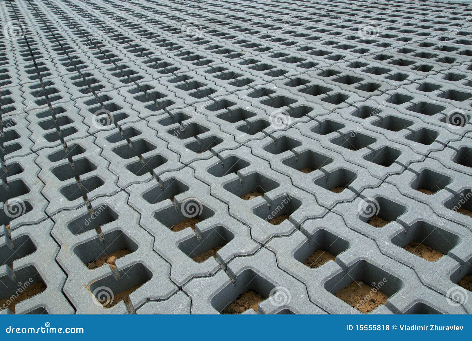 Permeable Pavers (Lawn Grid) Stock Photo - Image of park, concrete ...