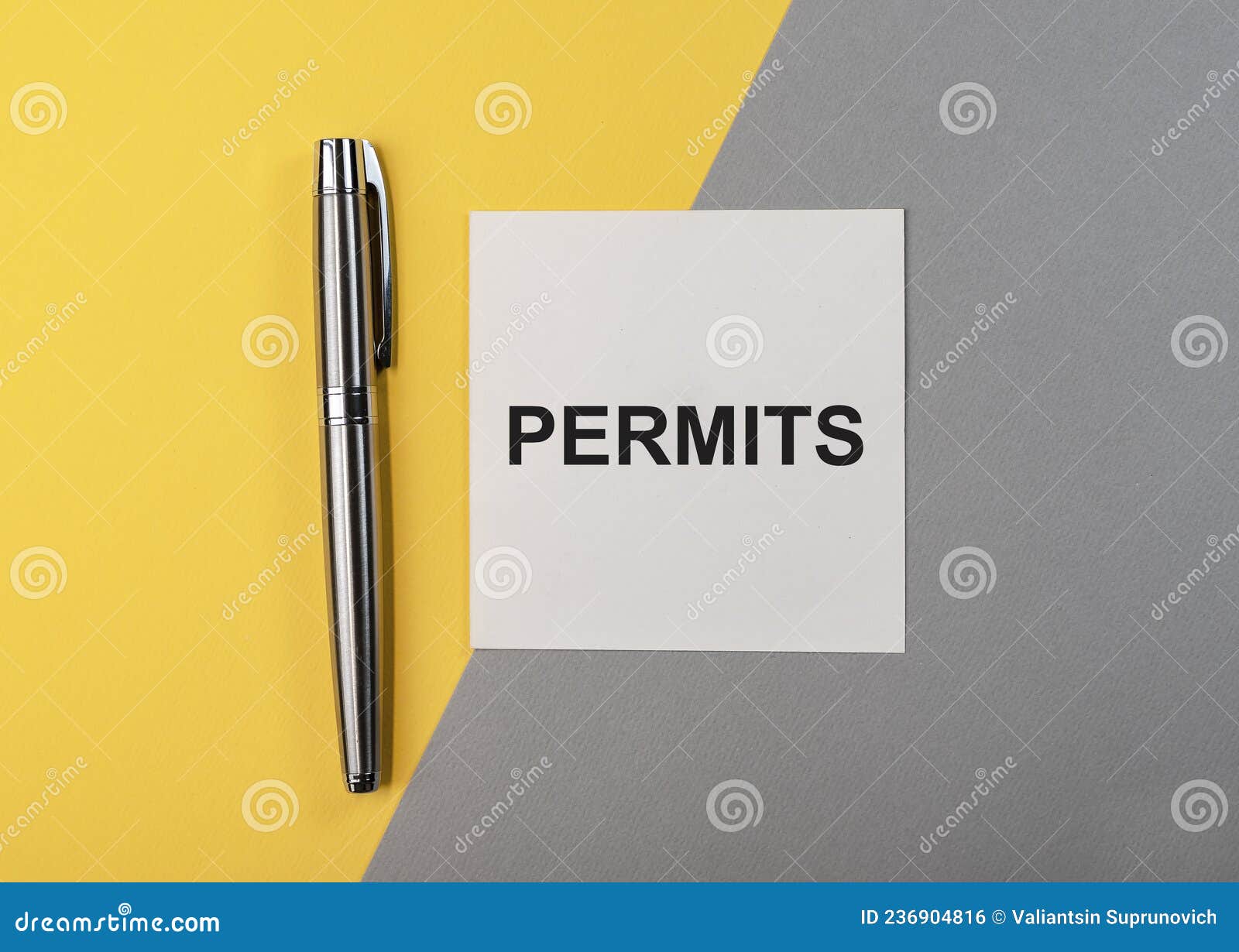 Permet Le Mot Sur Note Papier. Concept D'autorisation Et D'approbation ...