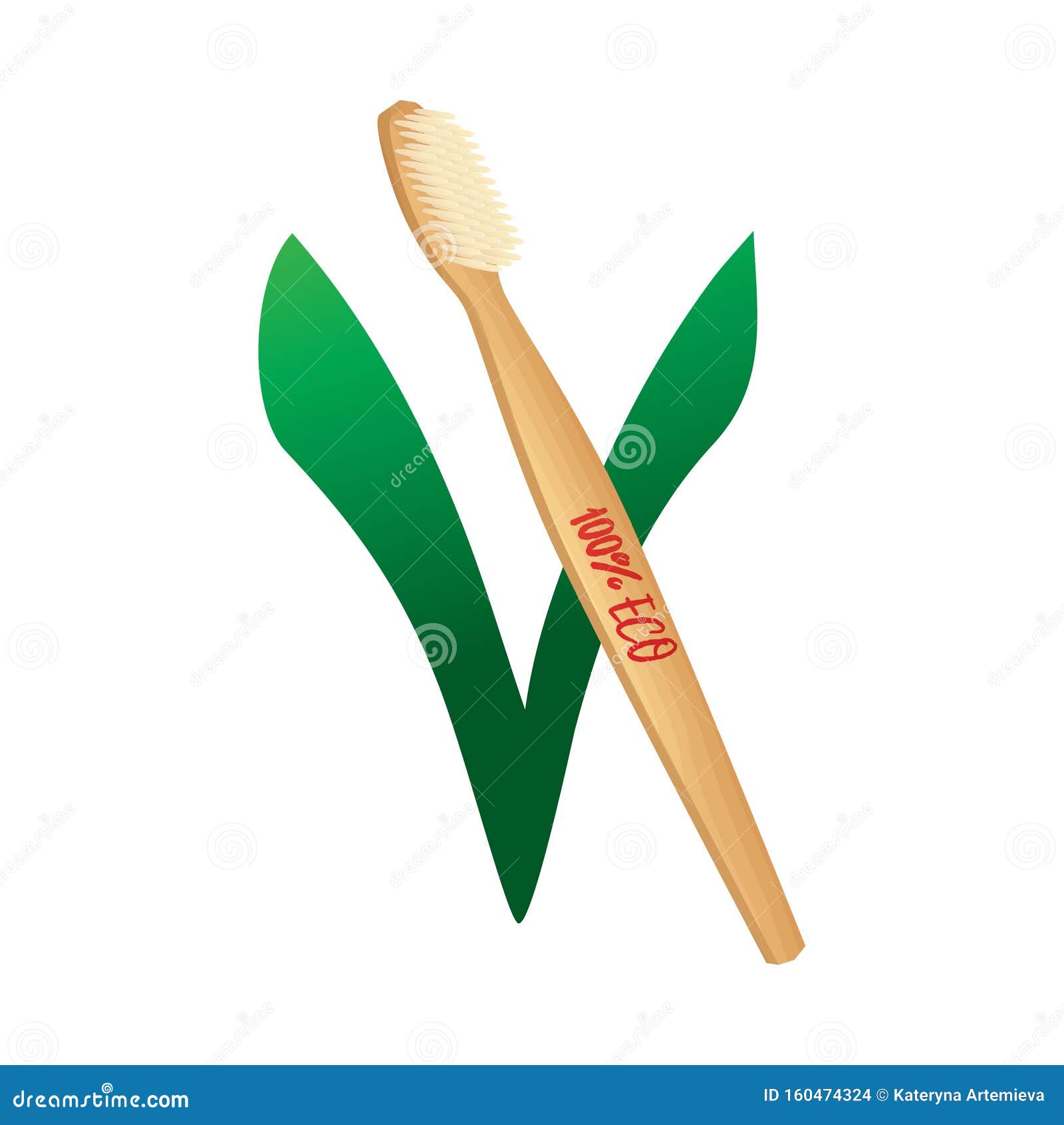 Permission or Consent Sign and Bamboo Toothbrush Stock Illustration ...