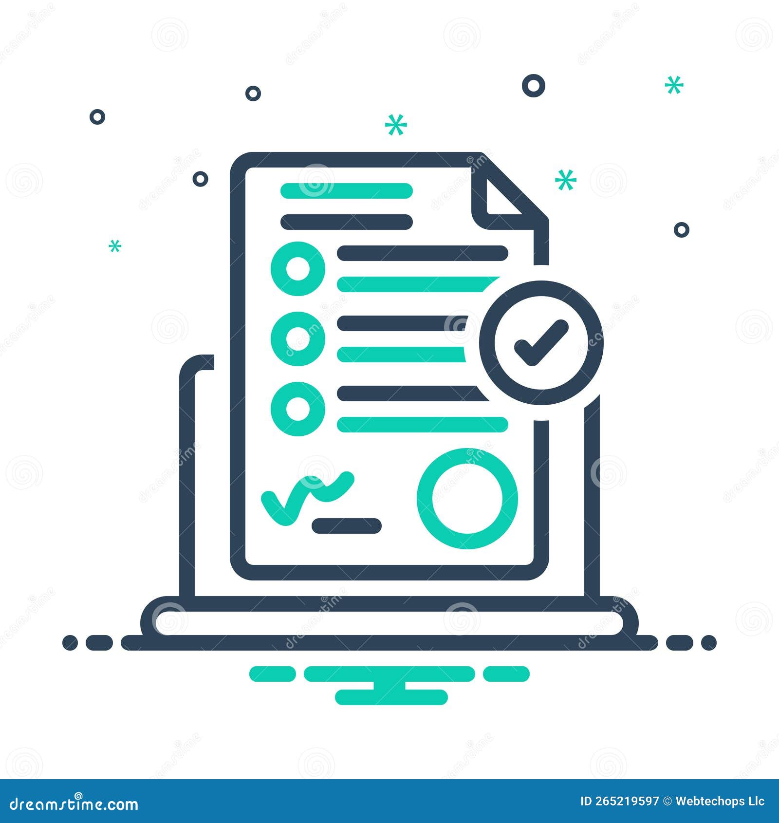 Mix Icon for Permission, Permit and Assent Stock Vector - Illustration ...