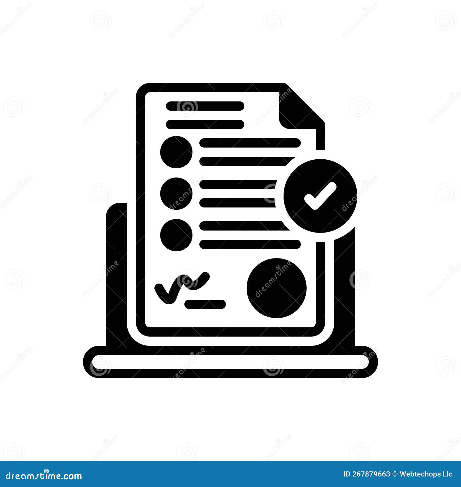 Black Solid Icon for Permission, Permit and Assent Stock Illustration ...