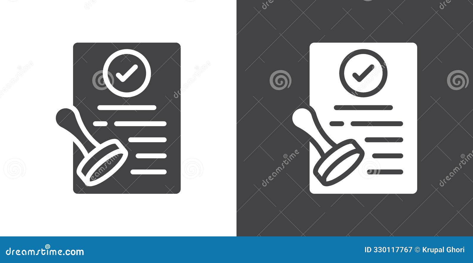 Permit Icon Thin Line Illustration Set Stock Illustration ...