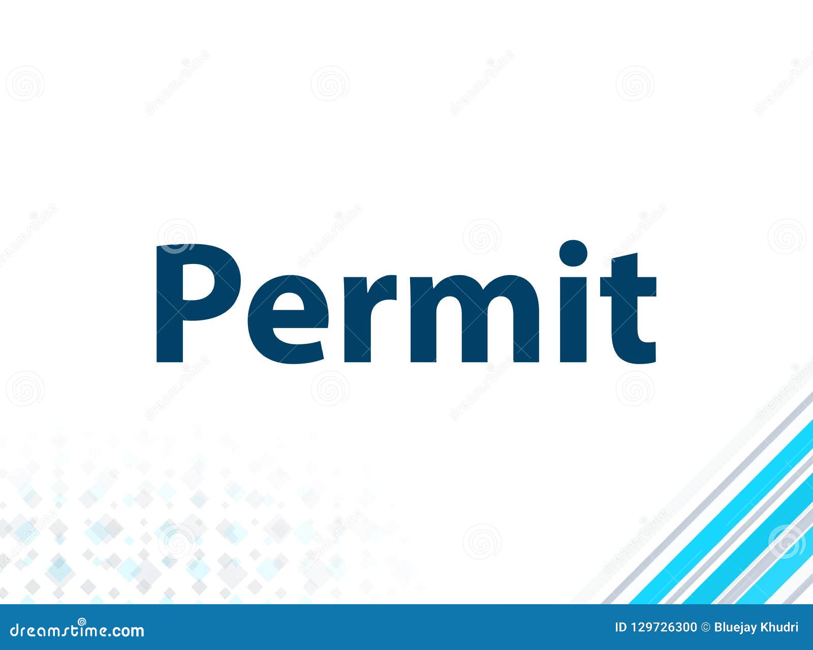 Permit Modern Flat Design Blue Abstract Background Stock Illustration ...