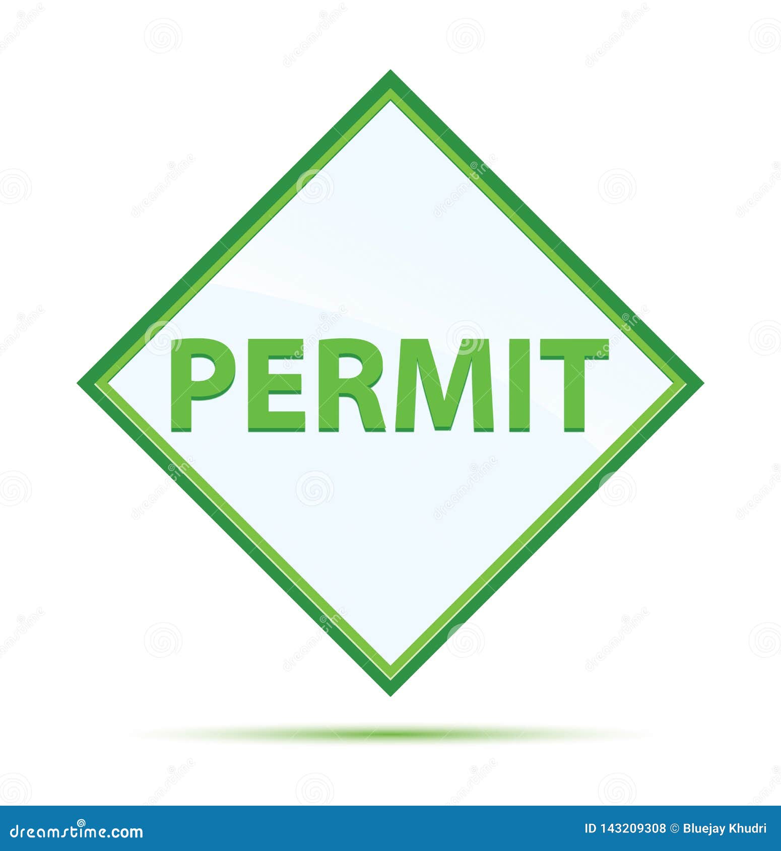 Permit Modern Abstract Green Diamond Button Stock Illustration ...
