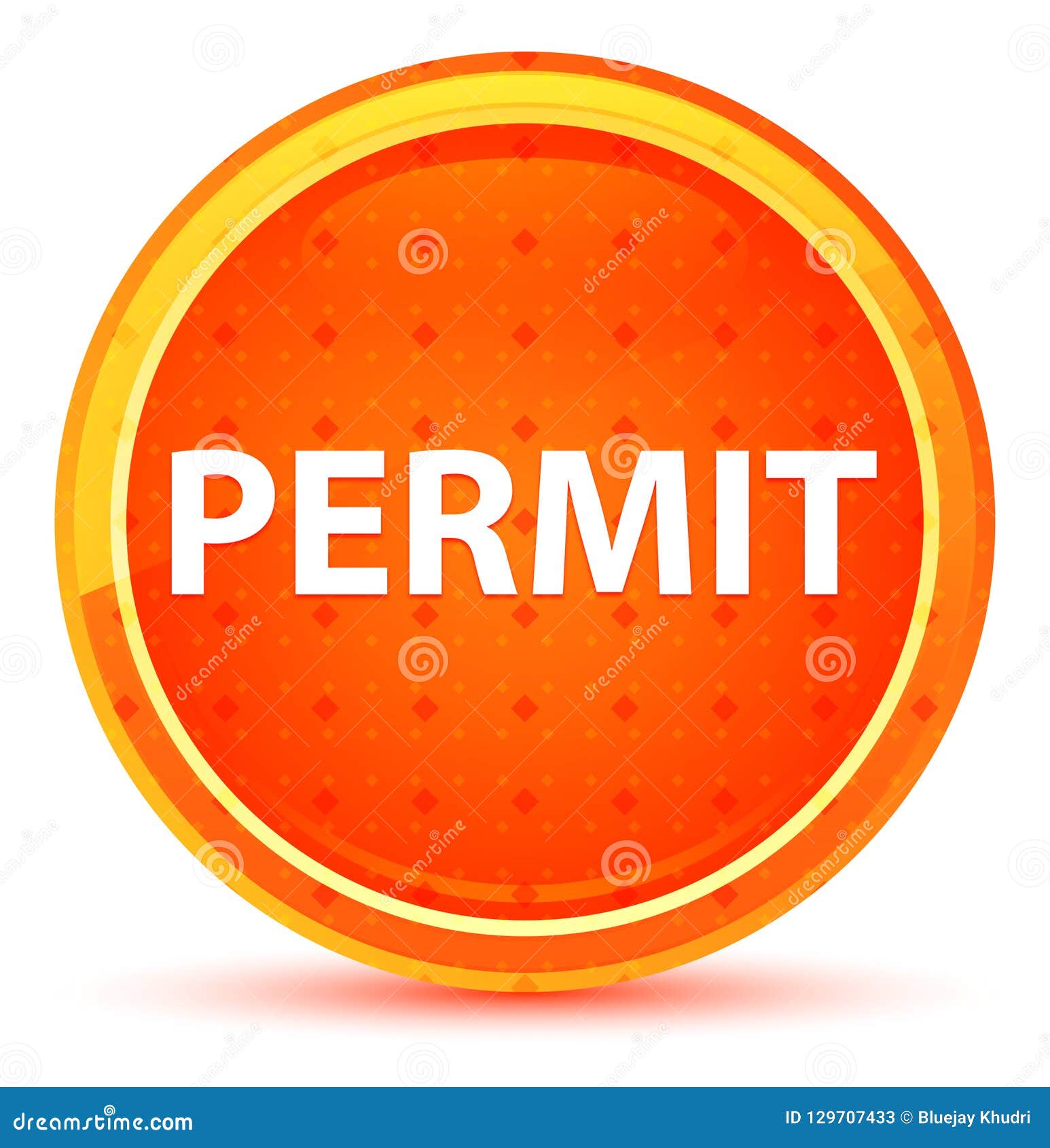 Permit Natural Orange Round Button Stock Illustration - Illustration of ...