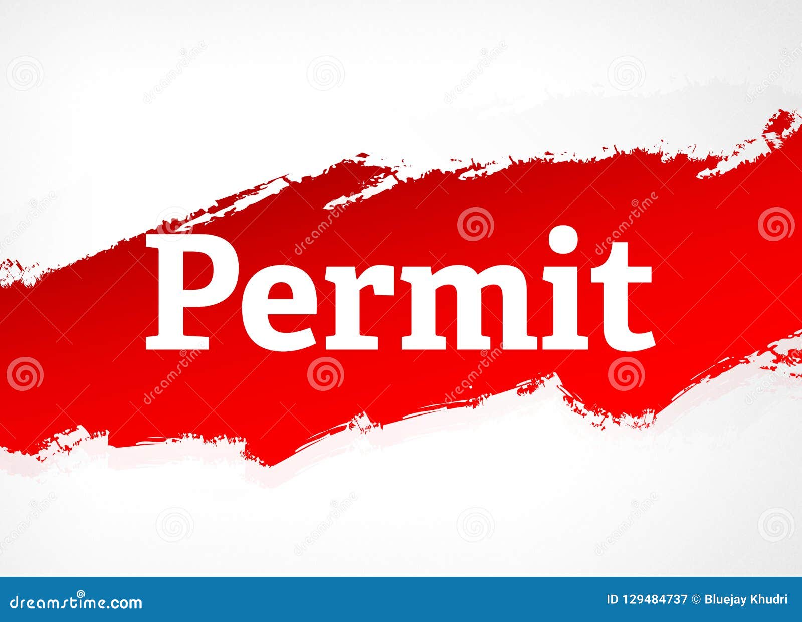 Permit Red Brush Abstract Background Illustration Stock Illustration ...