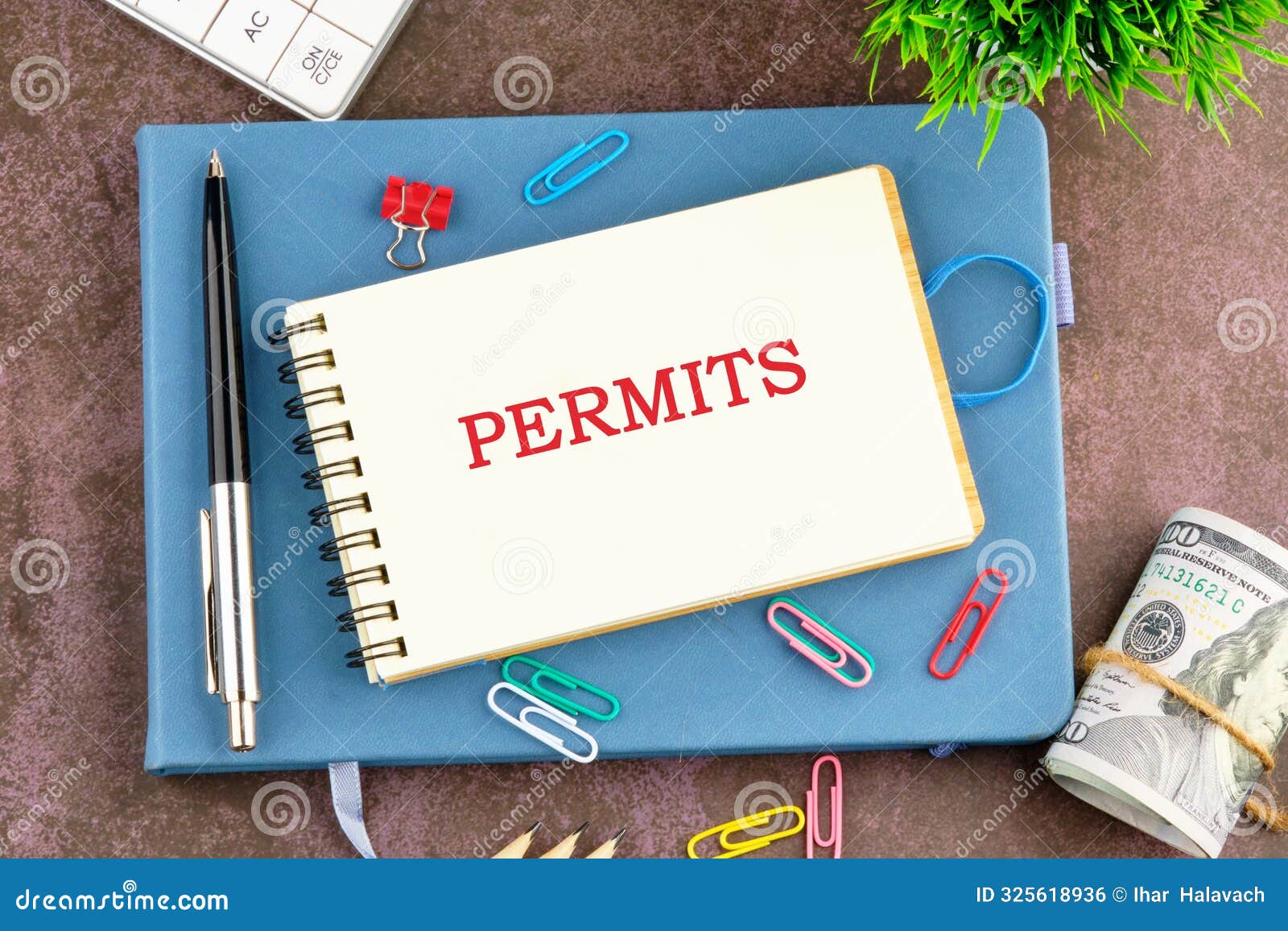 Permit Word Written in the Businessman S Notebook Stock Photo - Image ...