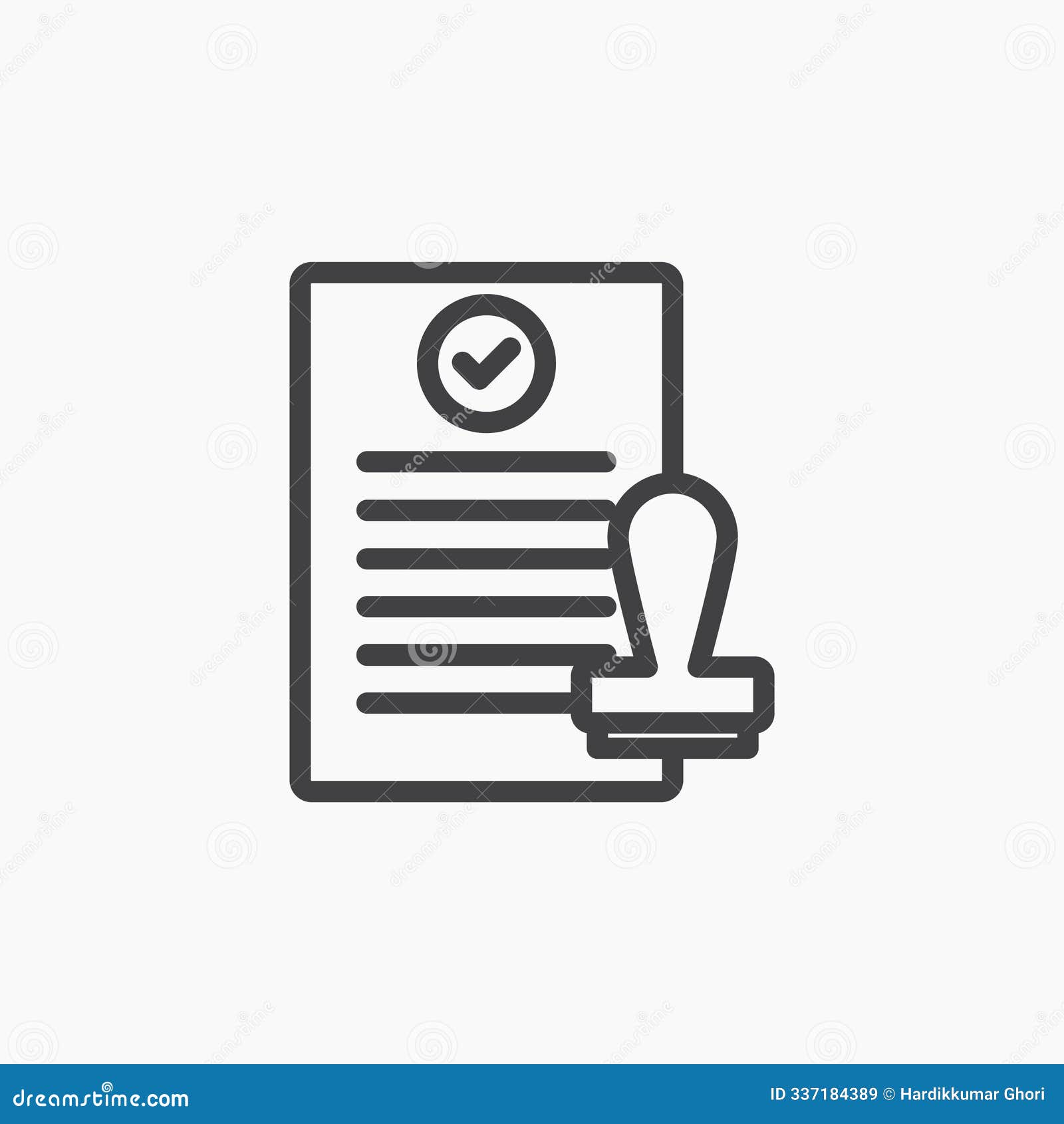 Permitline in Thin Line Black Color. Flat Simple Vector Symbols ...