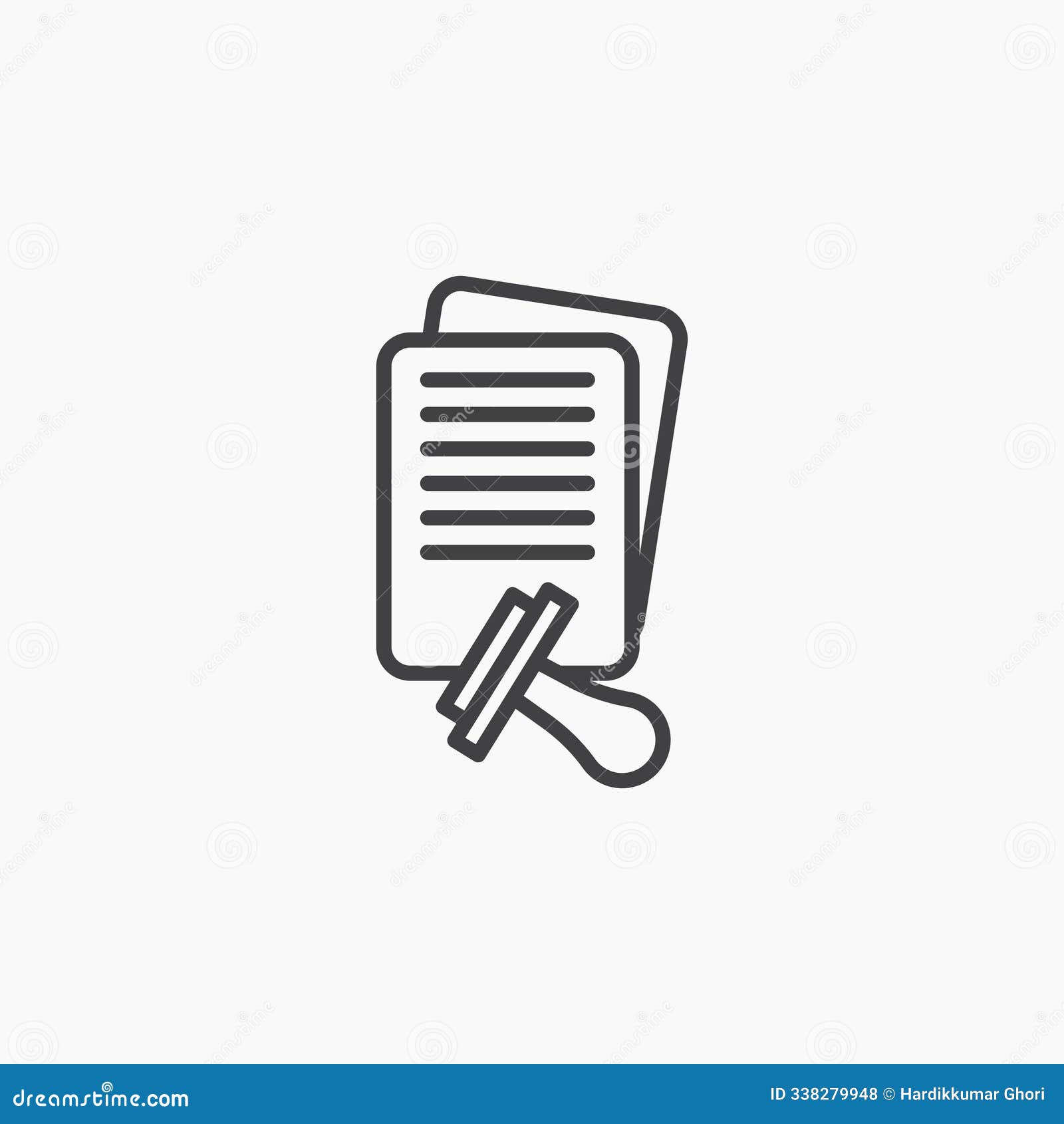 Permitline in Thin Line Black Color. Flat Simple Vector Symbols ...