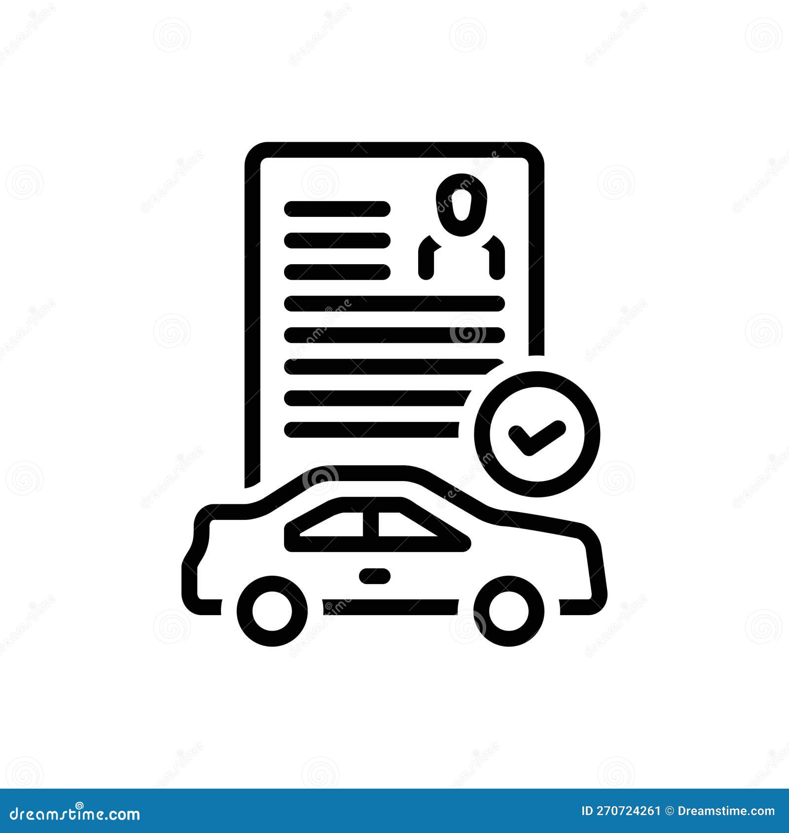 Black Line Icon for Permits, Allow and Drive Stock Vector ...