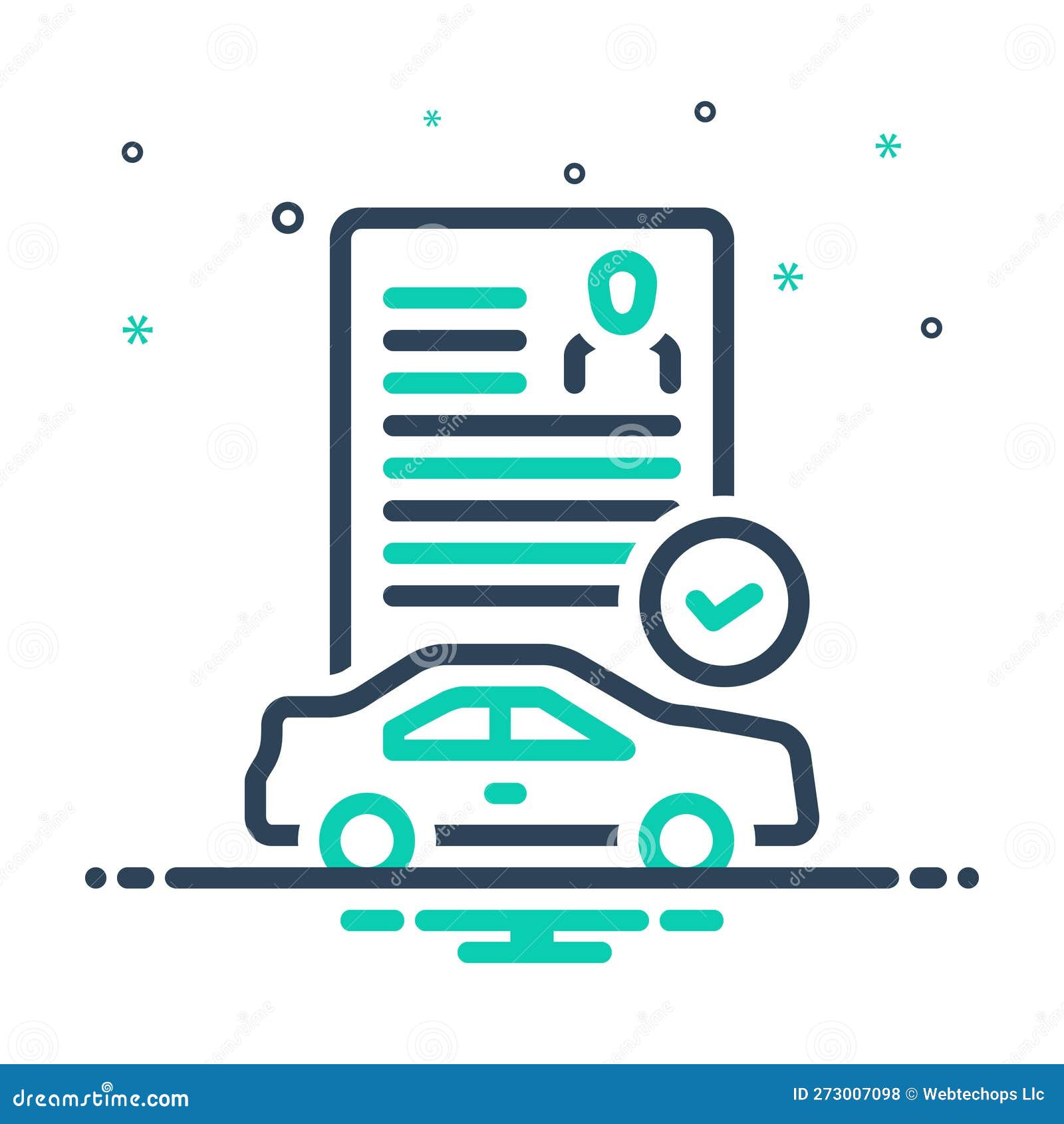 Mix Icon for Permits, Allow and Drive Stock Vector - Illustration of ...