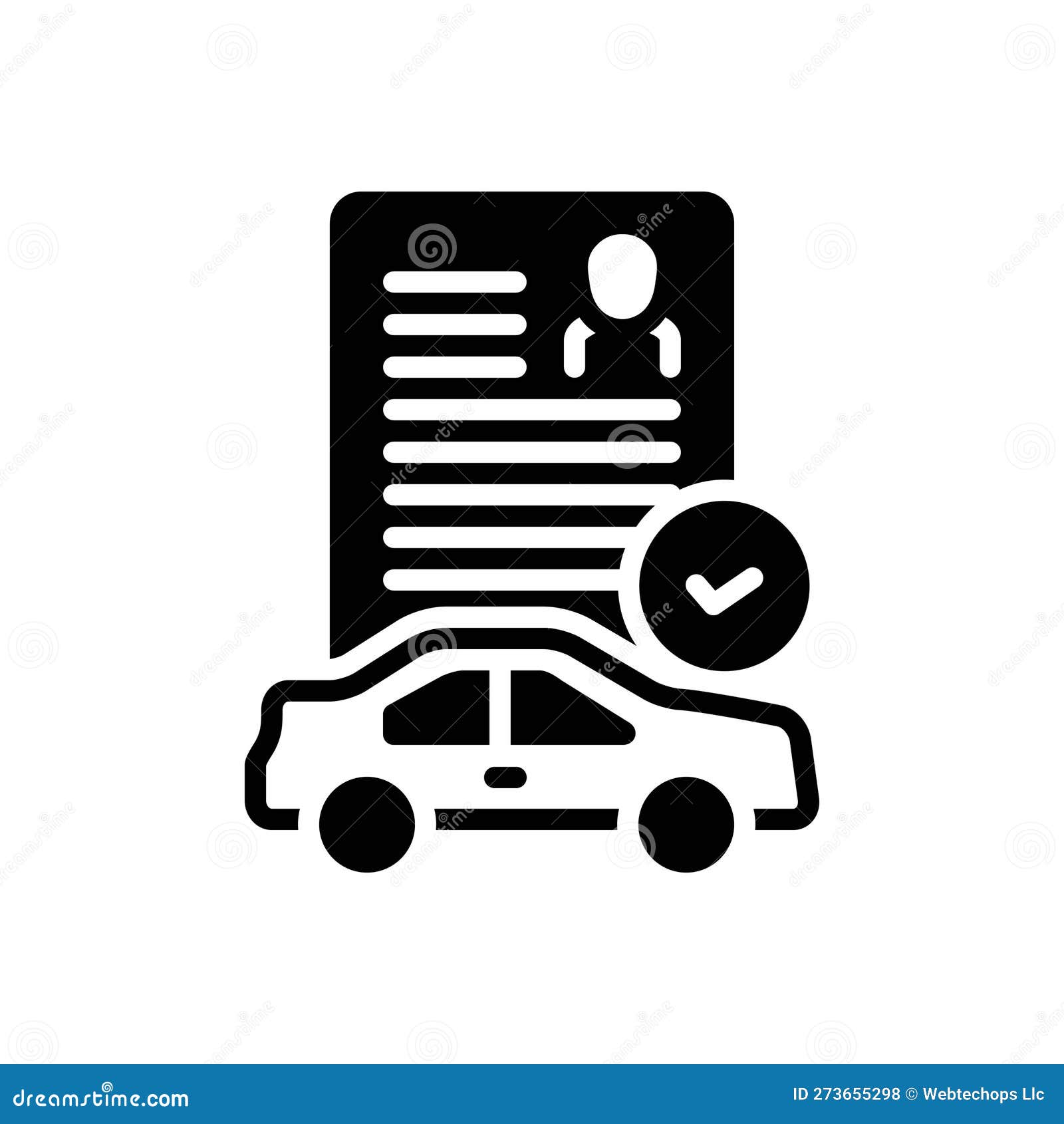 Black Solid Icon for Permits, Allow and License Stock Vector ...
