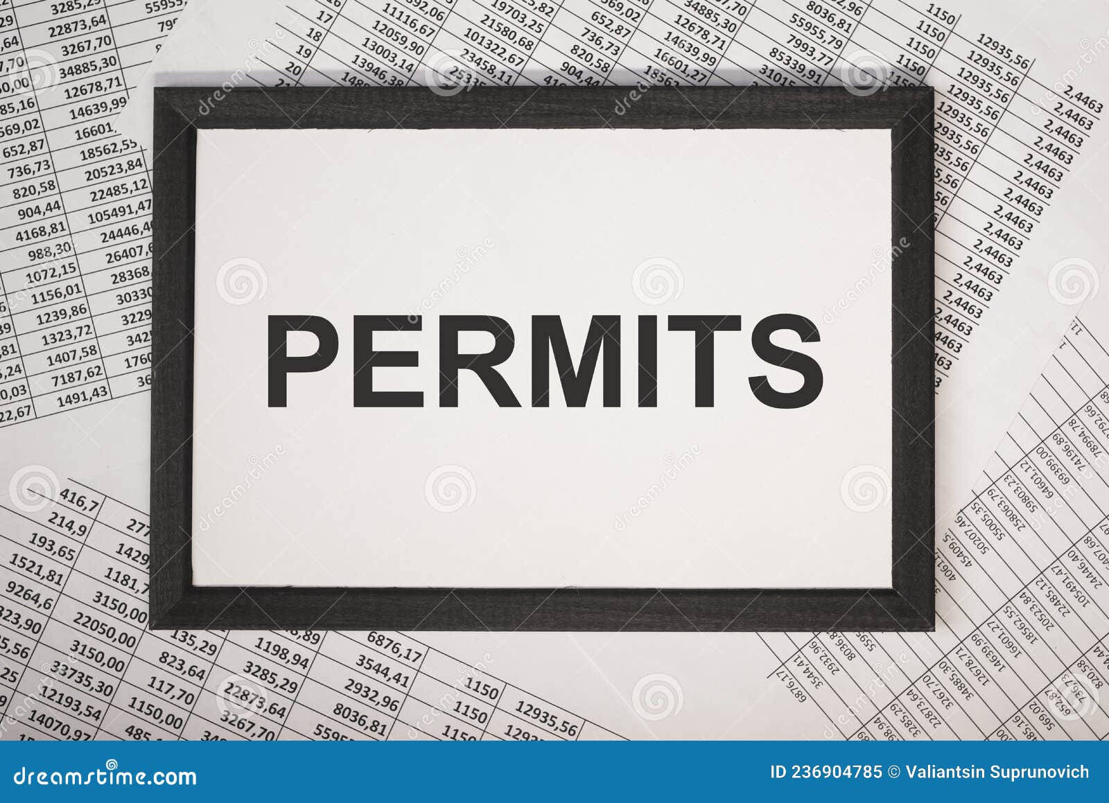 Permits Word on Business Paper. Permission and Approval Concept Stock ...