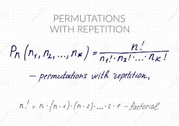 Permutations with Repetition Formula Stock Vector - Illustration of ...