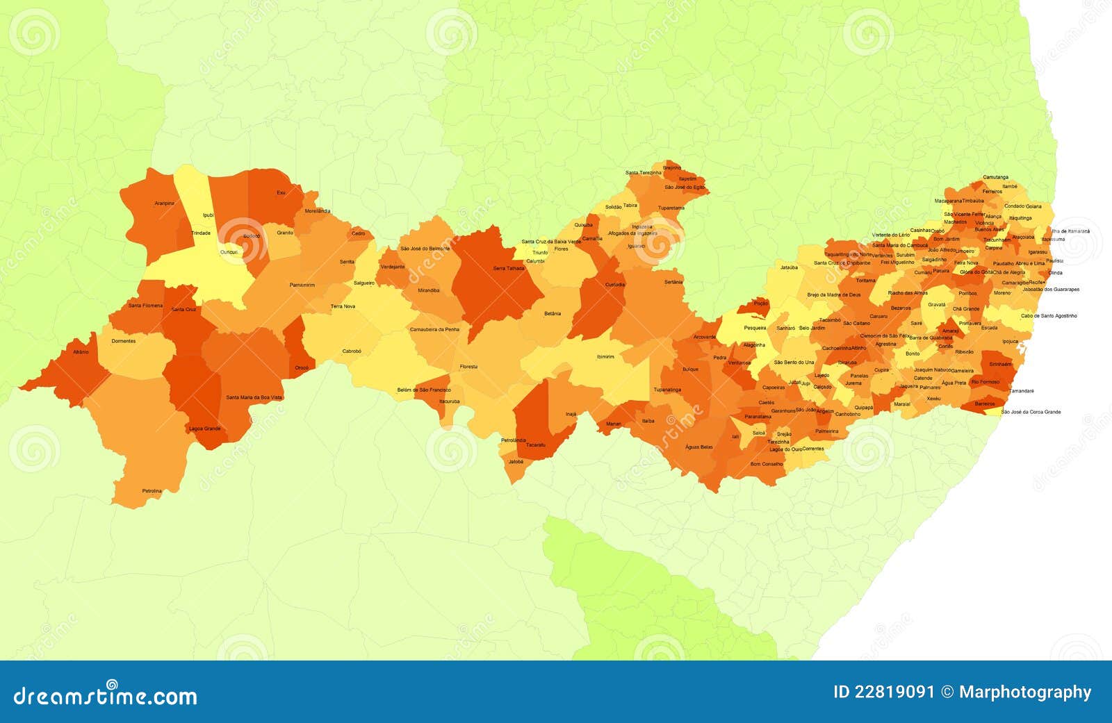 Pernambuco State - Brazil stock illustration. Illustration of ...
