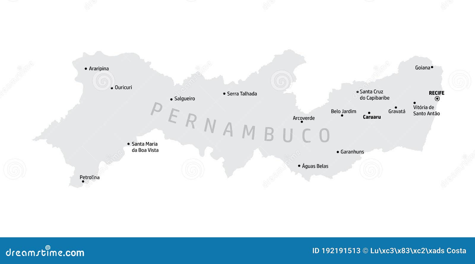 Pernambuco State Map Royalty-Free Stock Photography | CartoonDealer.com ...
