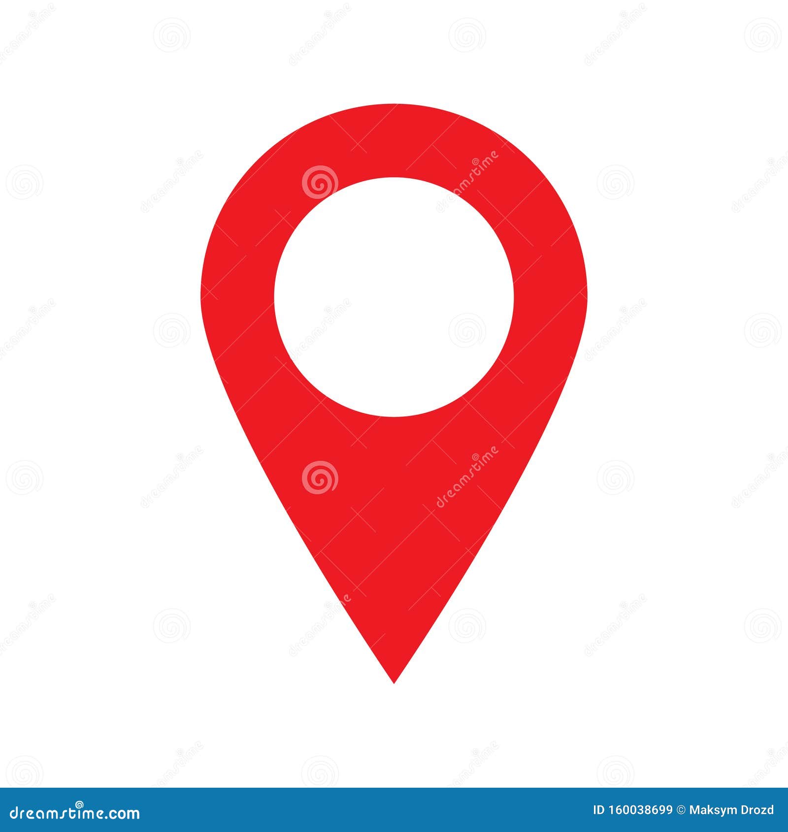 Perno Rojo De Los Mapas. Icono Del Mapa De Ubicaci?n. Perno De La ...