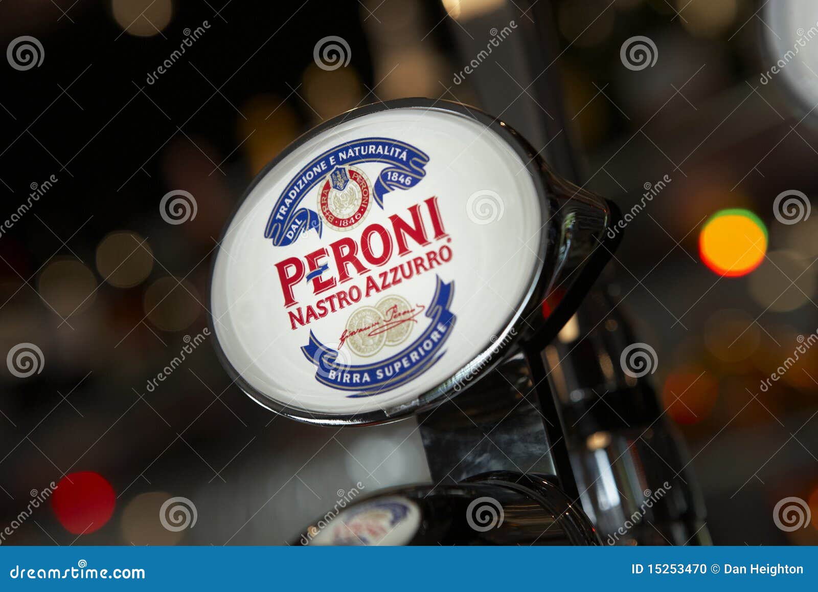 Can Of Peroni Beer On Beer Barrel With Dark Background. Illustrative ...
