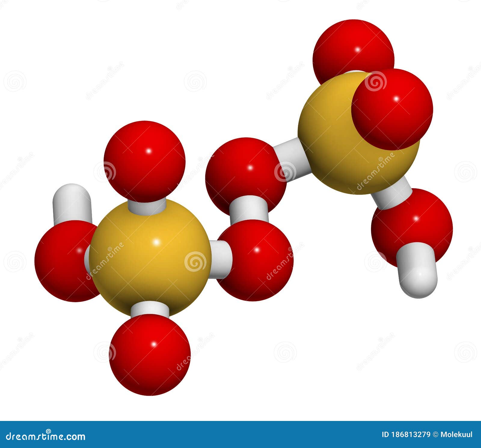 Peroxydisulfuric Acid Oxidizing Agent Molecule. Skeletal Formula ...