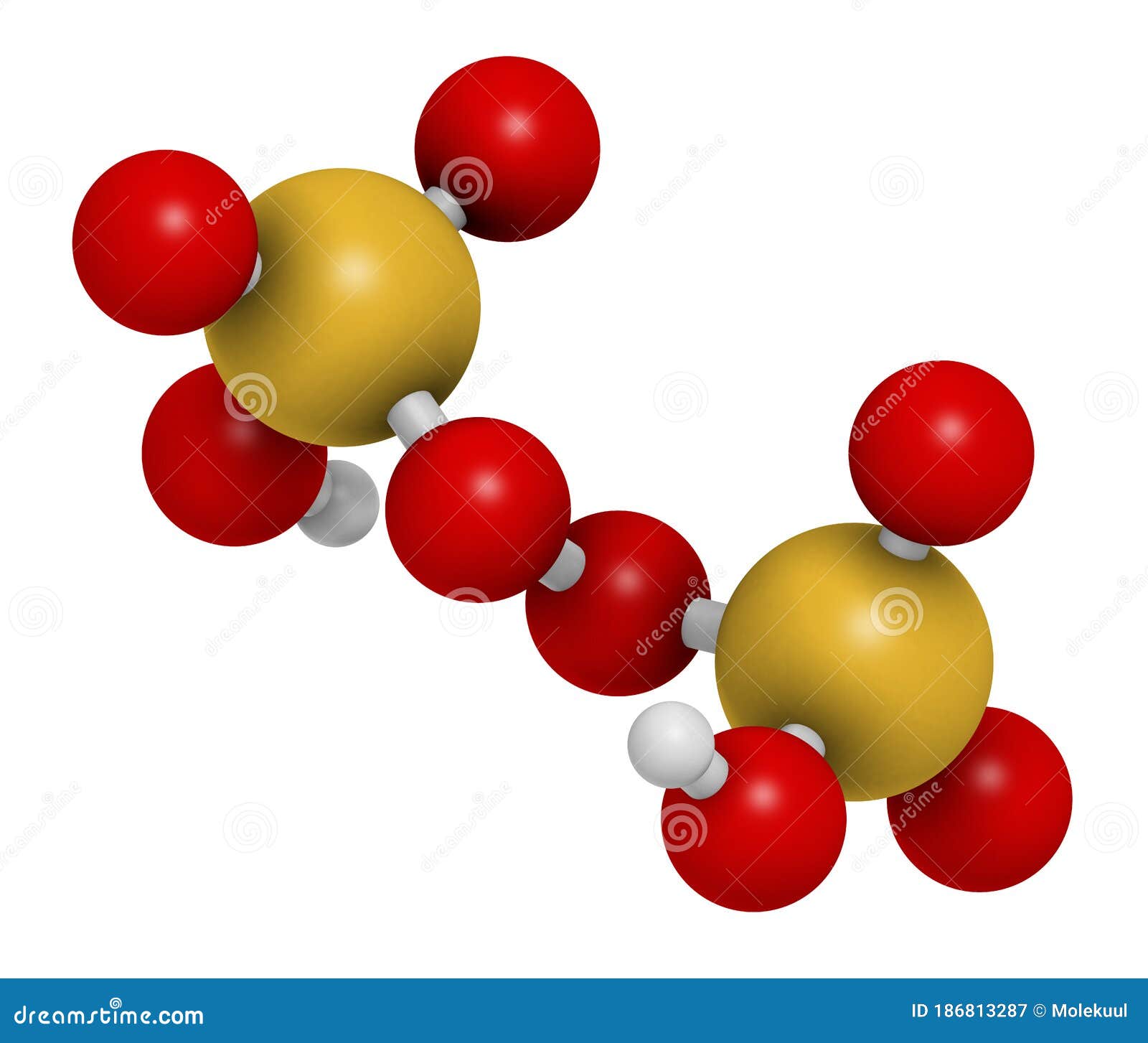 Peroxydisulfuric Acid Oxidizing Agent Molecule. Skeletal Formula ...