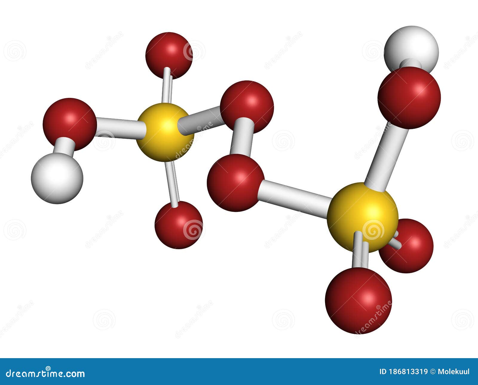 Peroxydisulfuric Acid Oxidizing Agent Molecule. Skeletal Formula ...