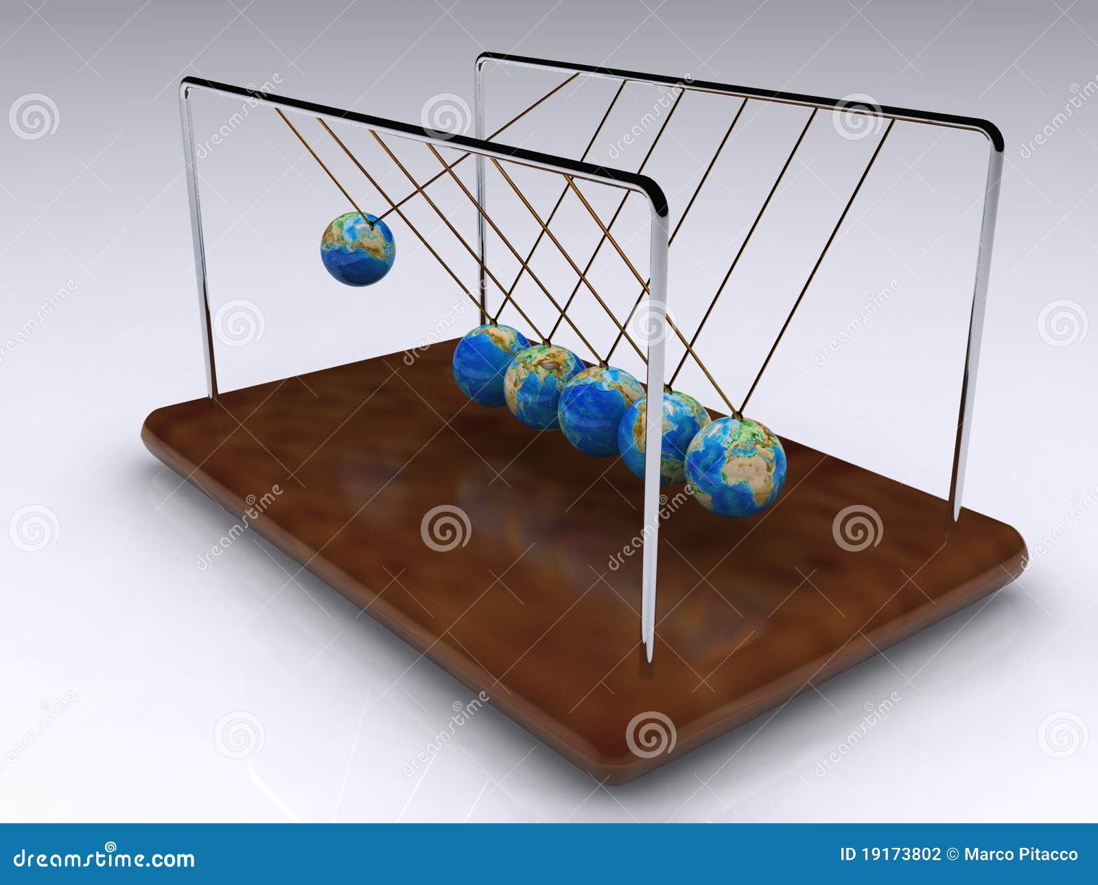 Perpetual motion stock illustration. Illustration of metal - 19173802