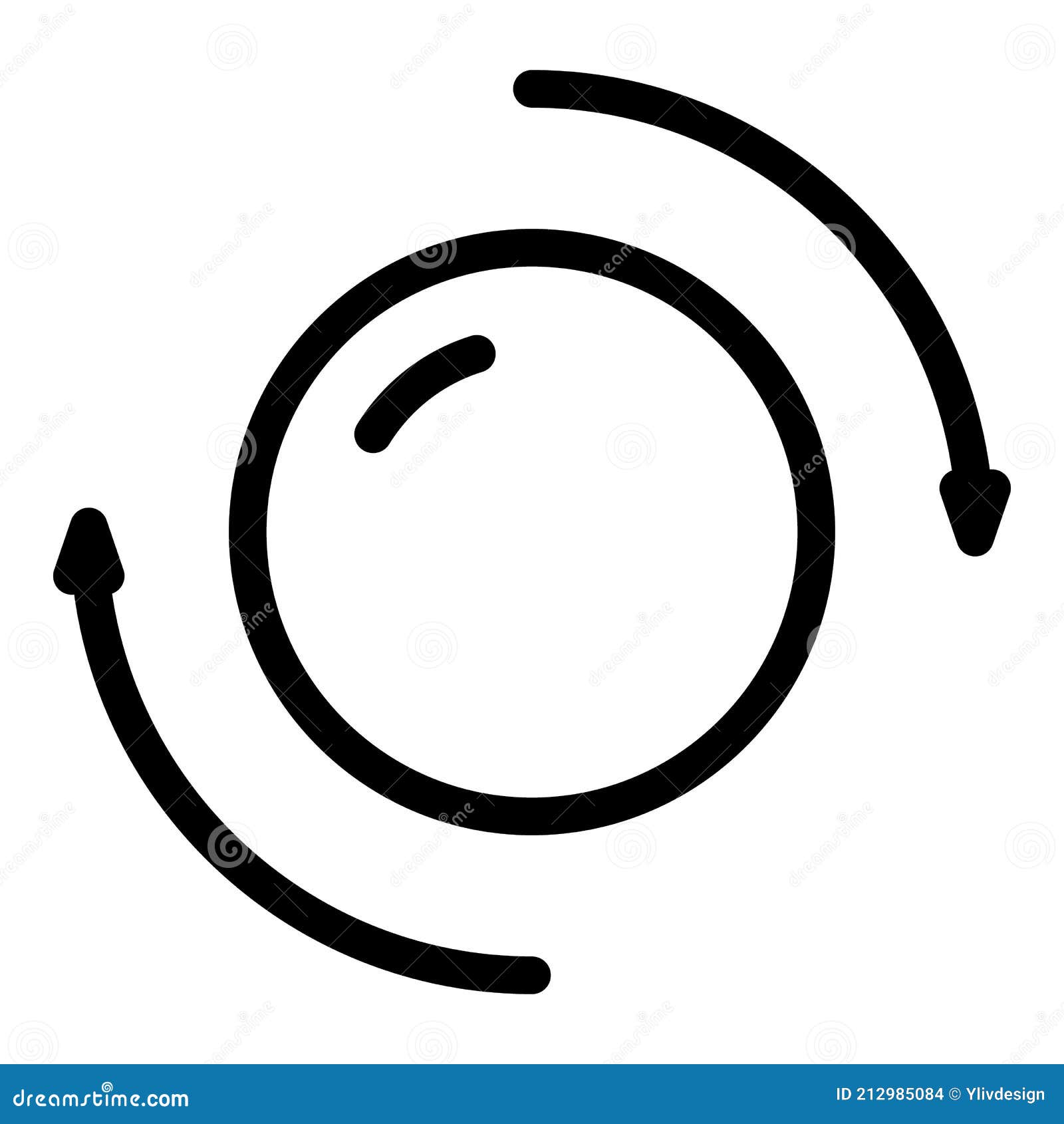 Perpetual Motion Circle Icon, Outline Style Stock Vector - Illustration ...