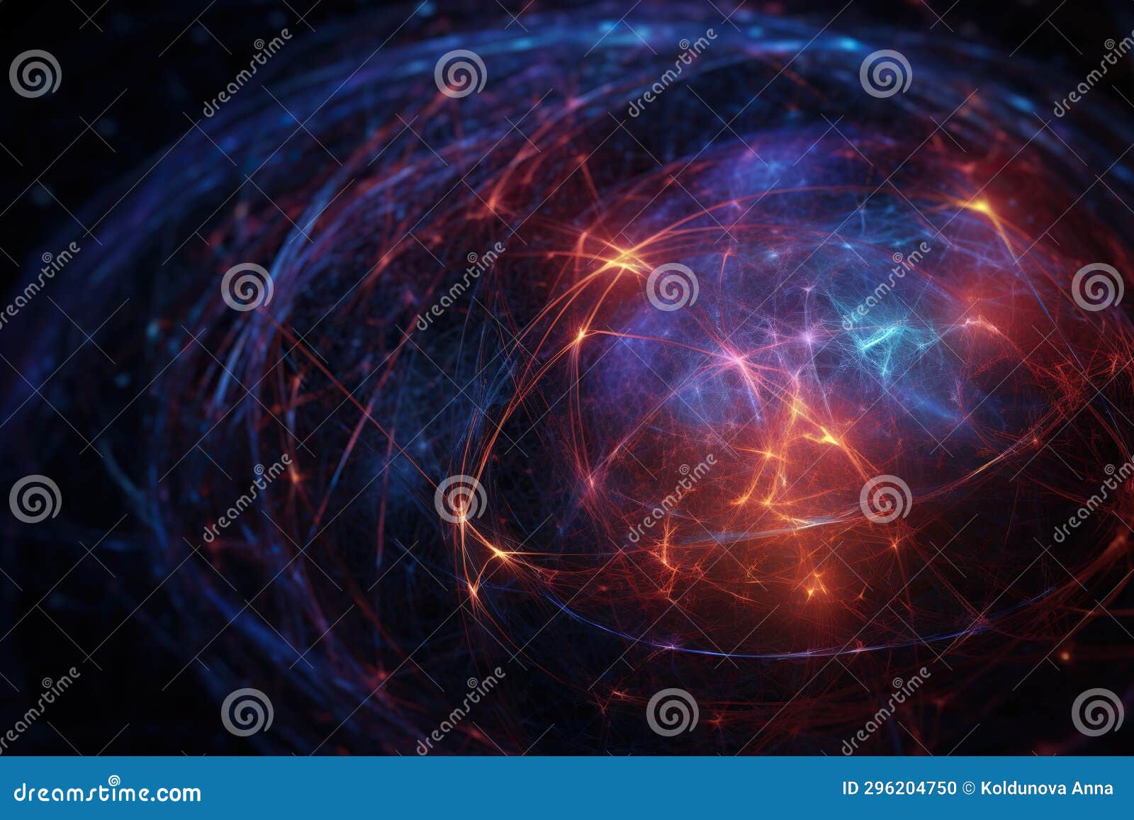 Perpetual Motion Engine in the Form of a Glowing Sphere Stock Photo ...