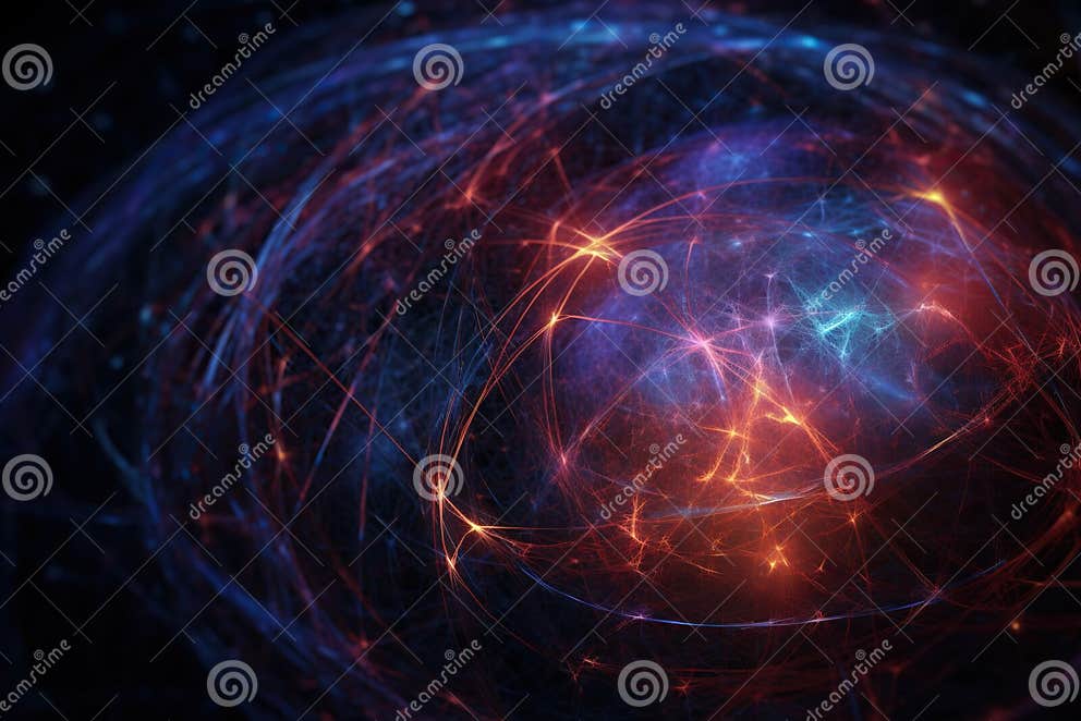 Perpetual Motion Engine in the Form of a Glowing Sphere Stock Photo ...