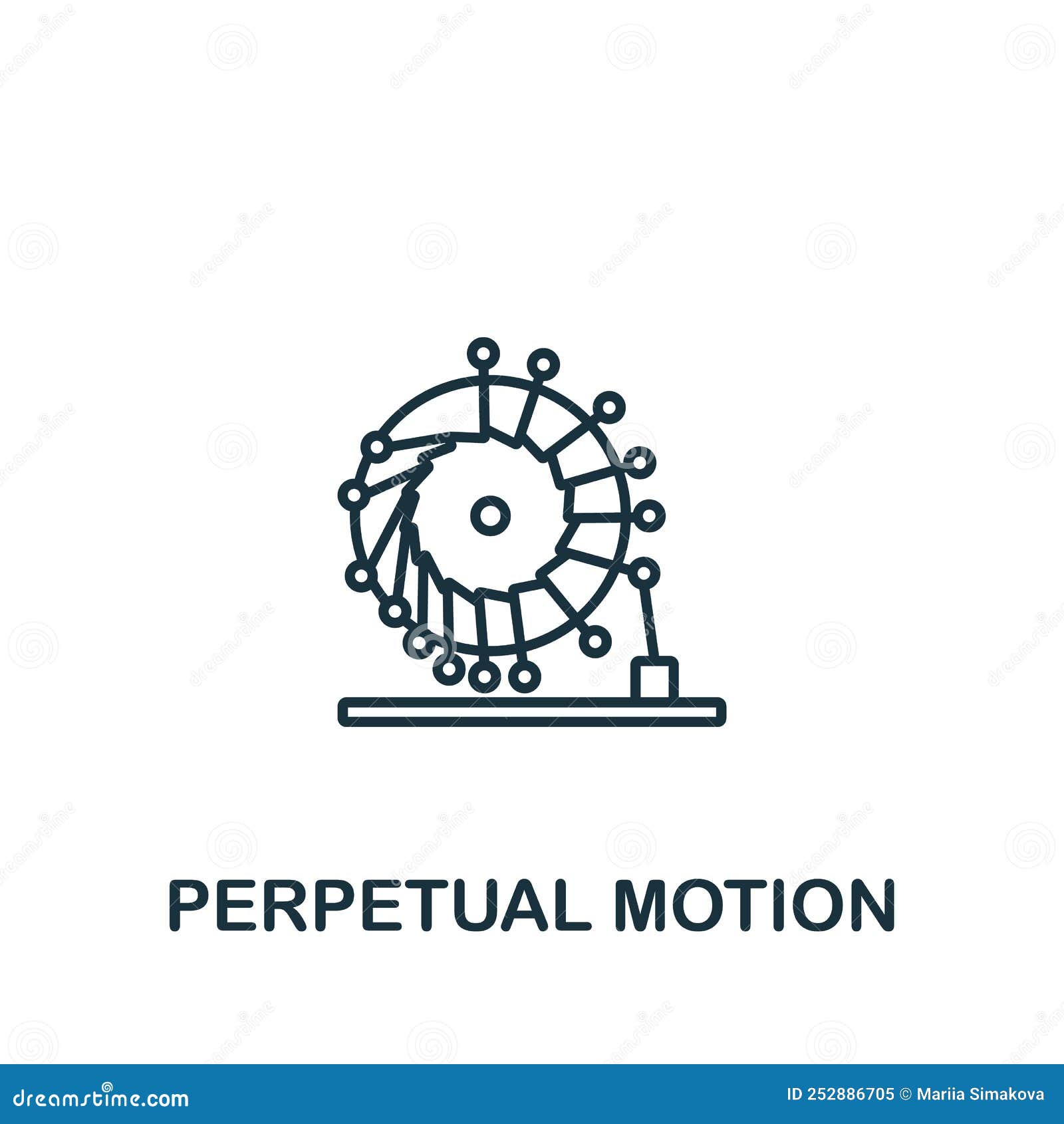 Perpetual Motion Icon. Monochrome Simple Bioengineering Icon For ...