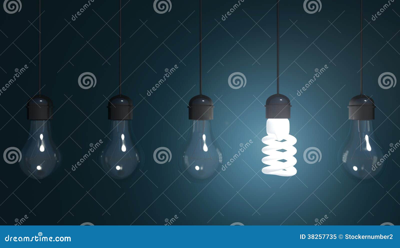 Perpetual Motion with Light Bulbs and Energy Saver Bulb Stock ...