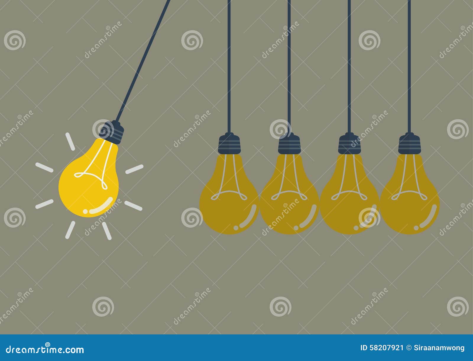 Perpetual Motion with Light Bulbs Stock Vector - Illustration of ...